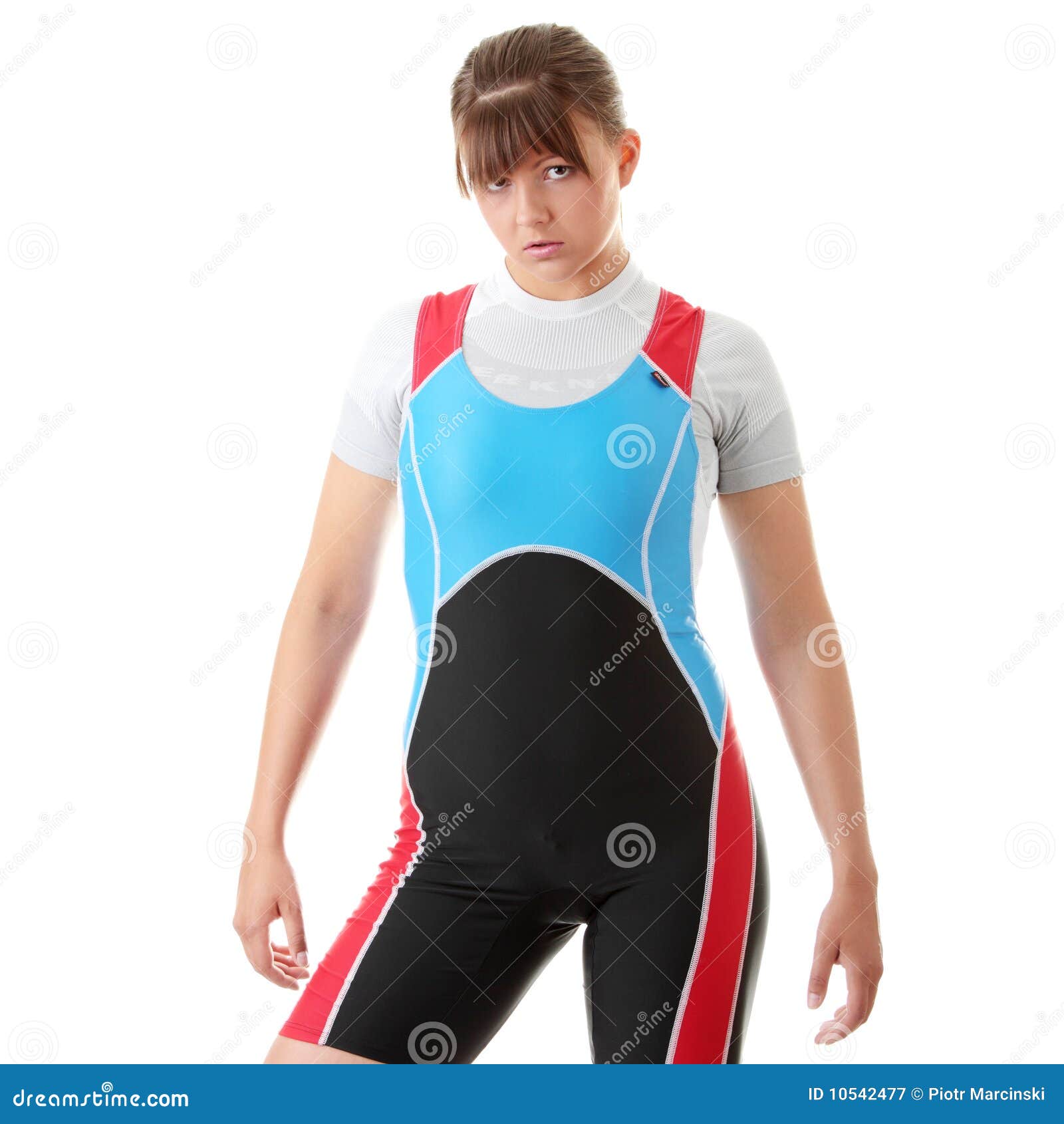 Young woman in rowing suit stock image. Image of afloat - 10542477