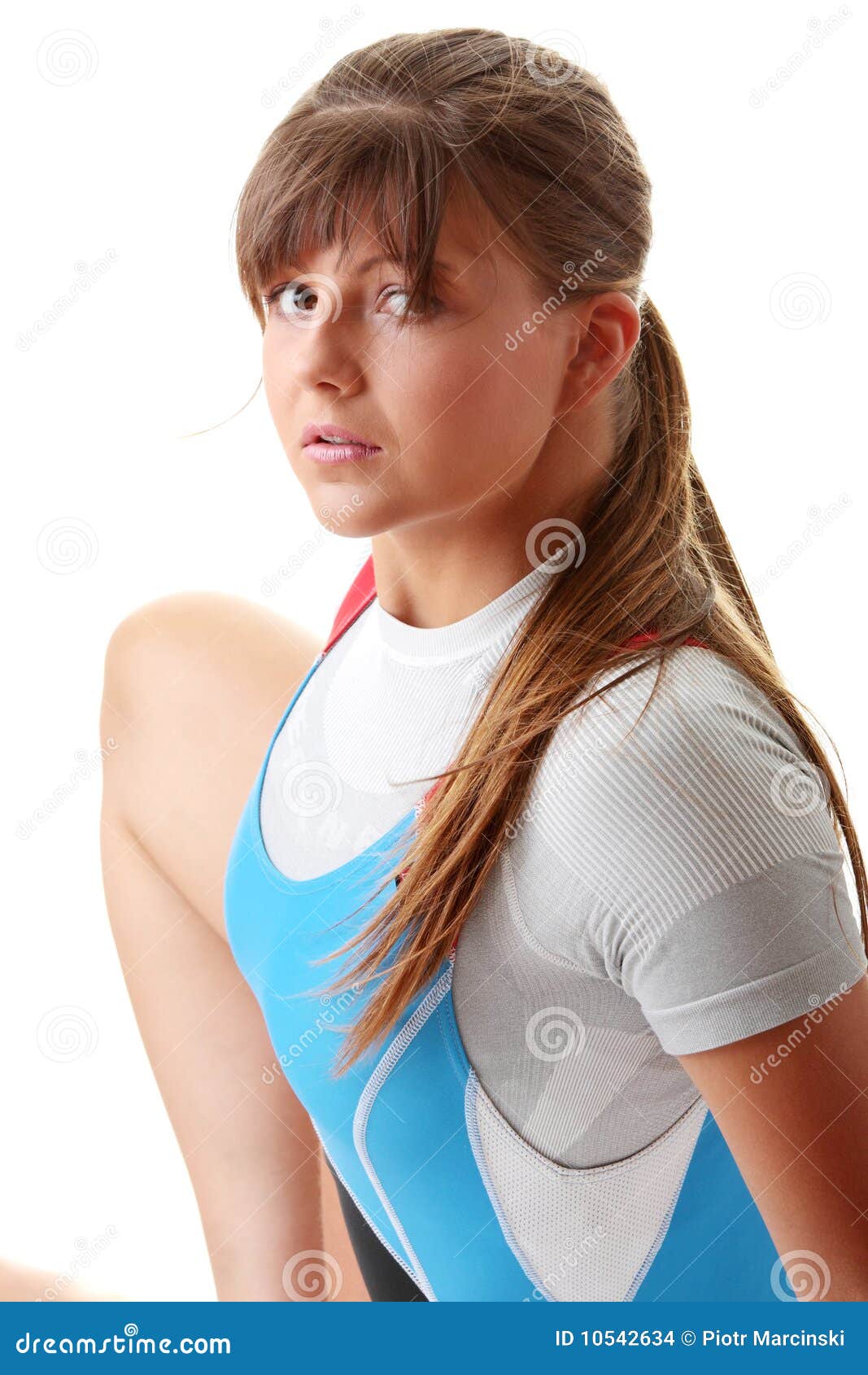 Young woman in rowing suit stock photo. Image of shape - 10542634