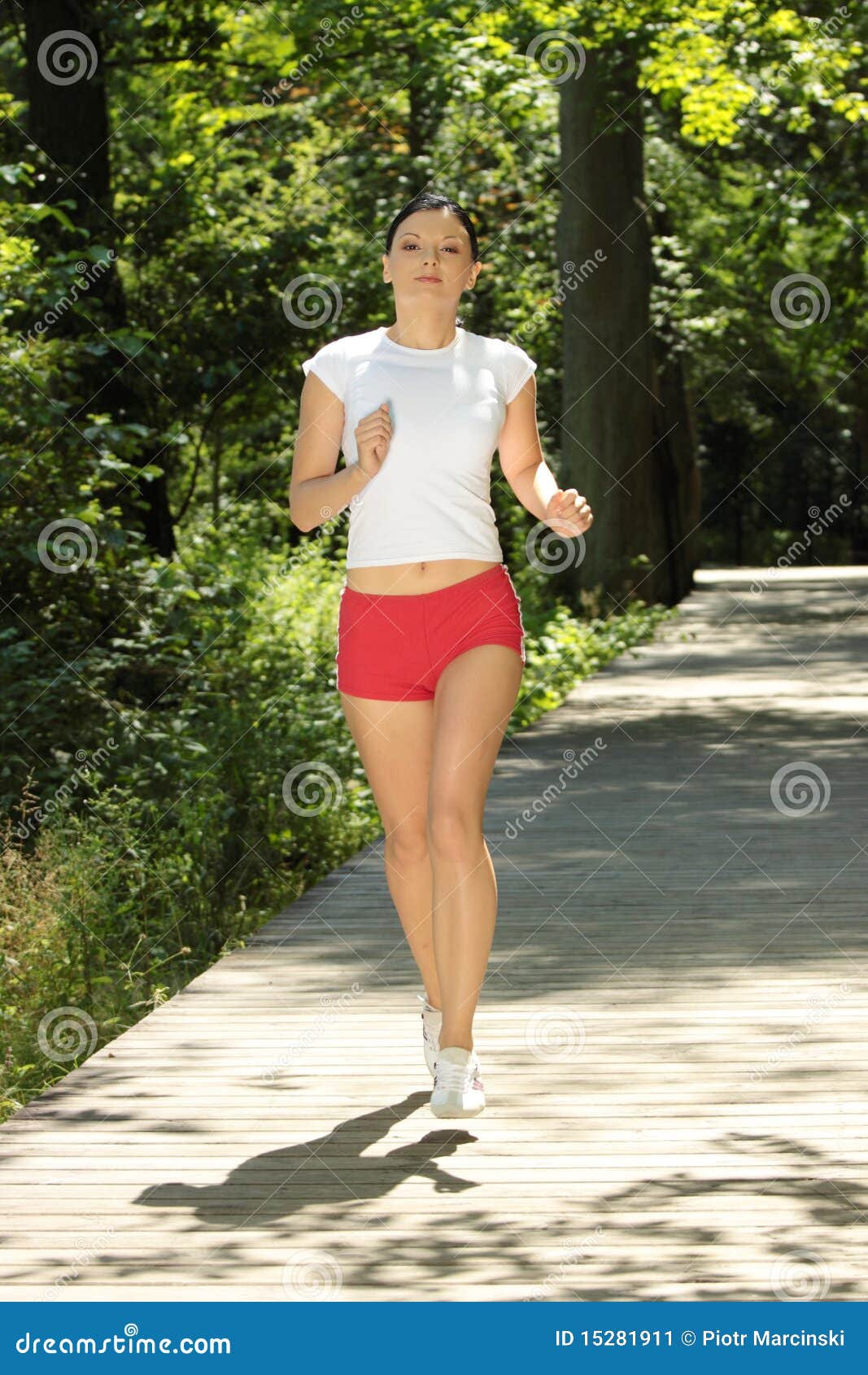 Young woman running stock image. Image of lady, landscape - 15281911