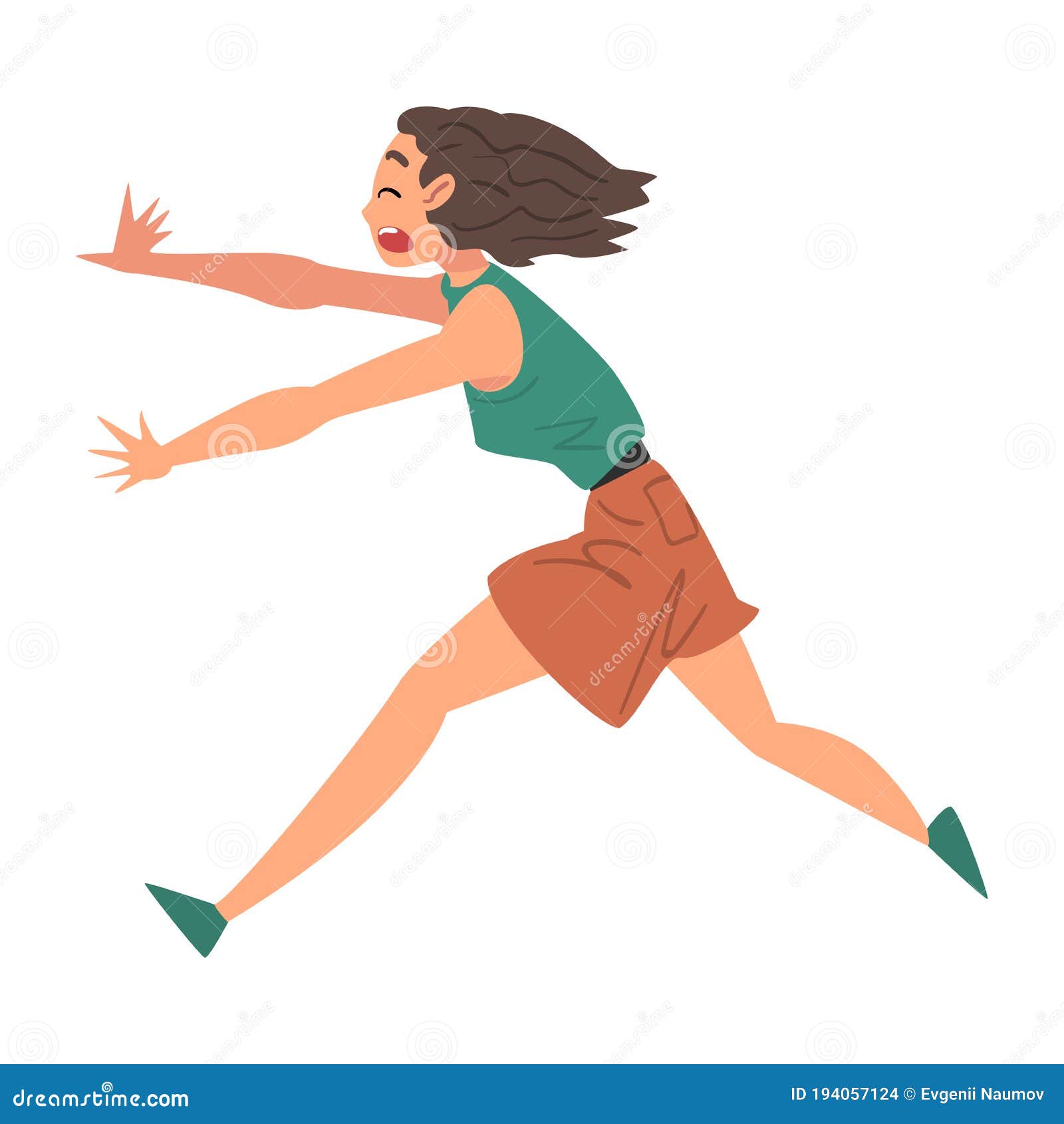 Young Woman Running Afraid of Something, Terrified, Scared, Shocked ... Young Woman Running Afraid of Something, Terrified, Scared, Shocked ...