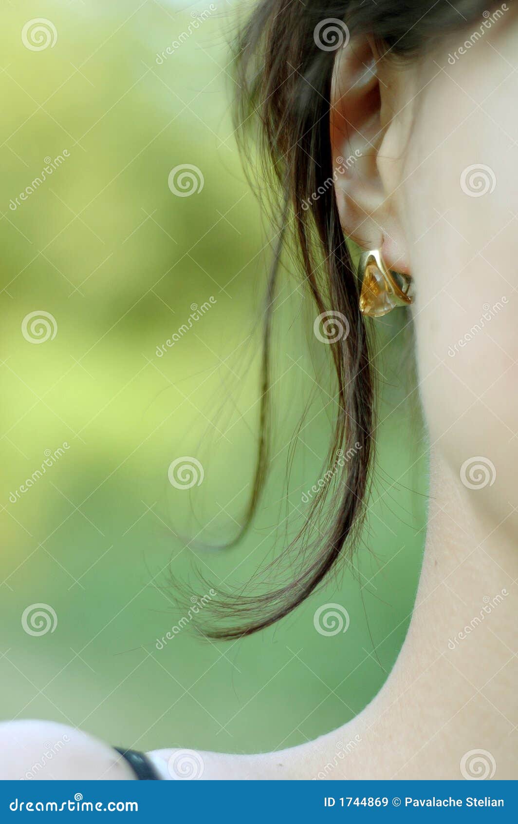 Young Woman s Ear stock image. Image of beauty, earlobe - 1744869