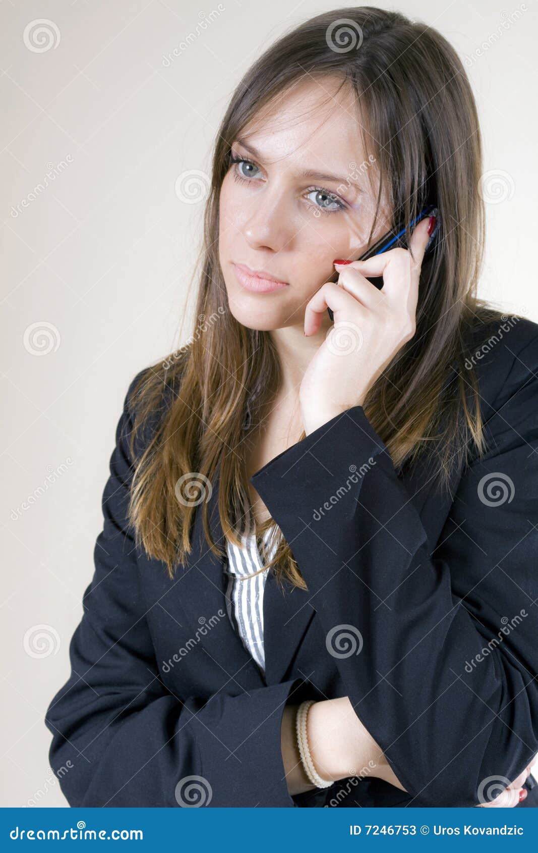 Young Woman Sad on the Phone Stock Image - Image of listen, lady: 7246753