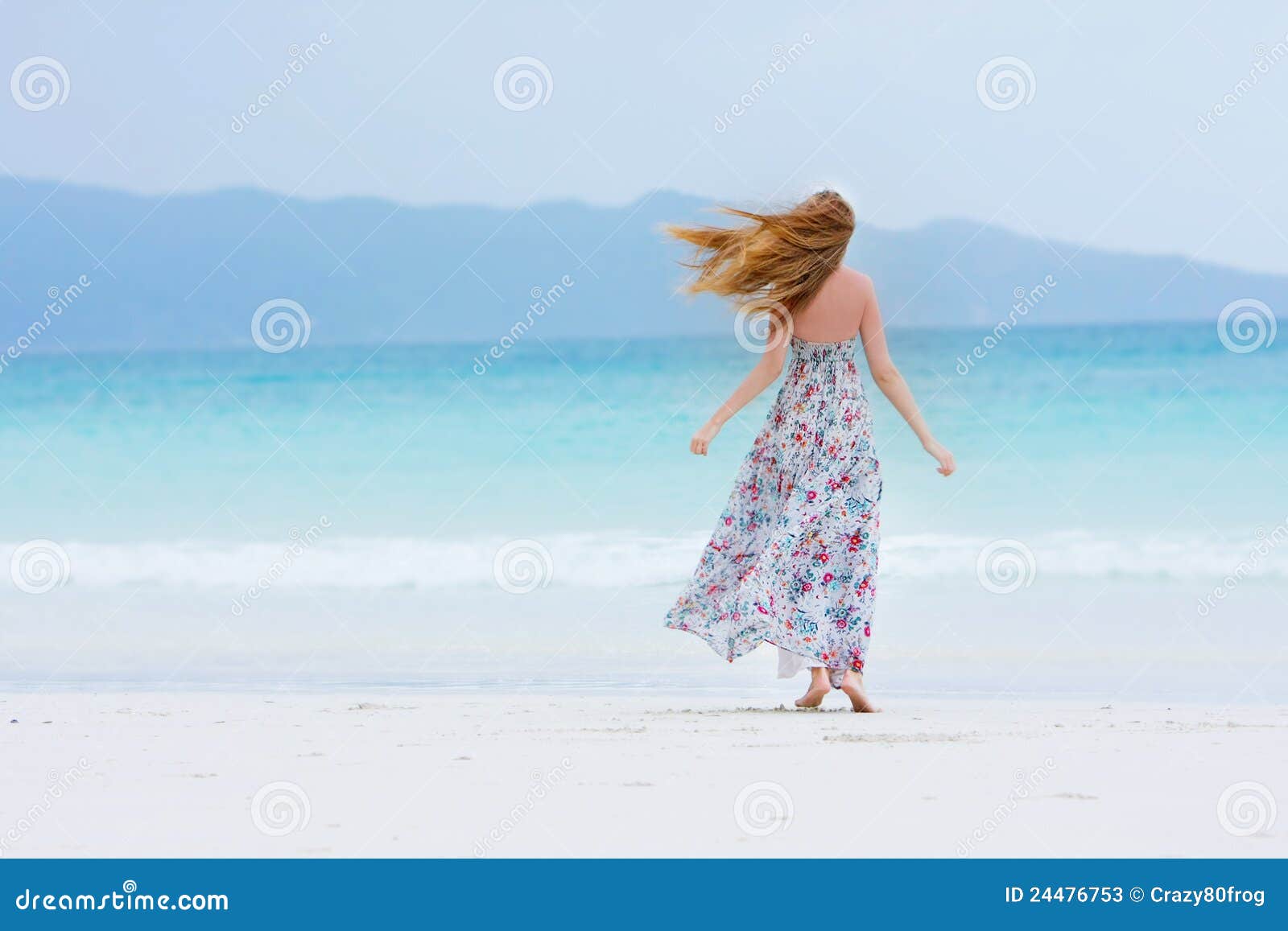 Young woman on sand beach stock image. Image of attractive - 24476753
