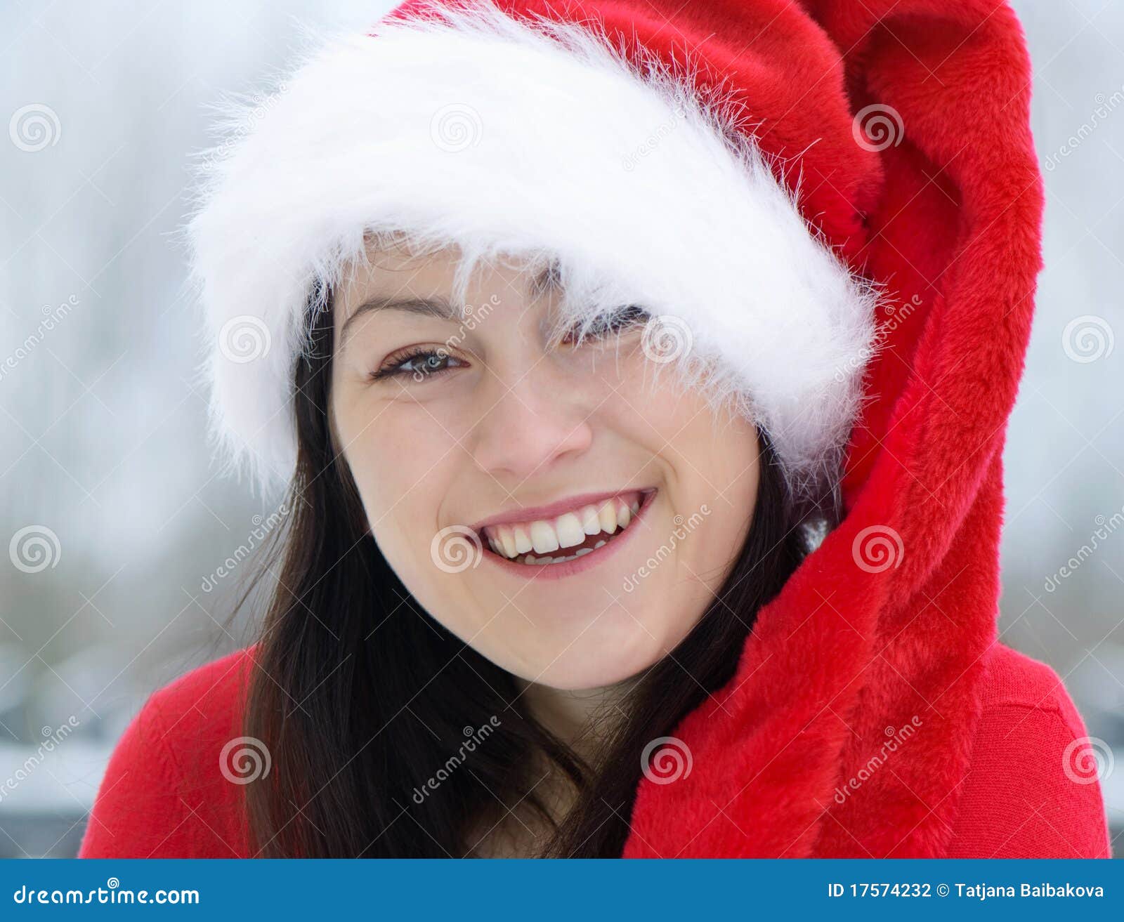 Young woman in santa hat stock photo. Image of adult - 17574232