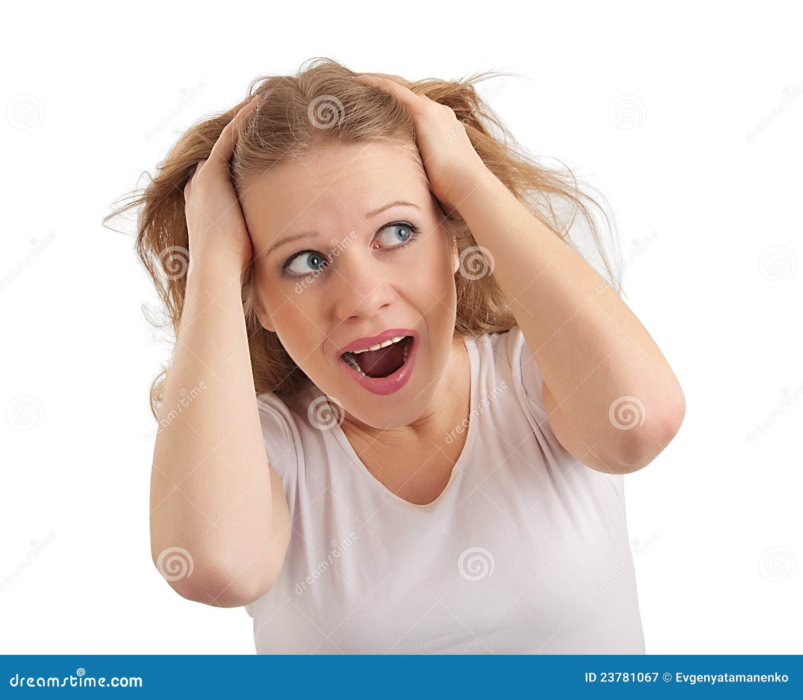 Young Woman Scared Royalty Free Stock Photography - Image: 23781067