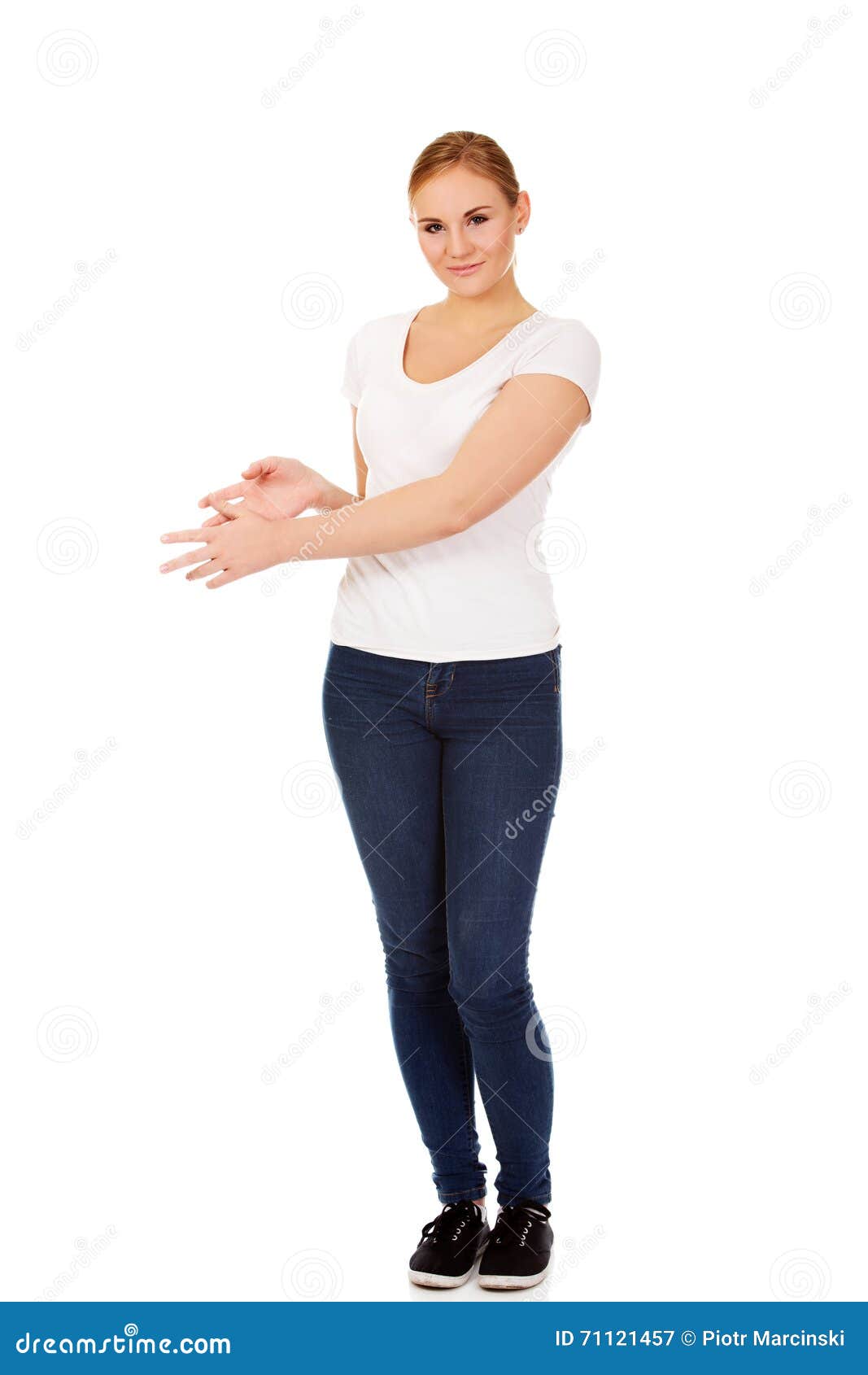 Young Woman is Scratching Herself on Wirst Stock Image - Image of body ...