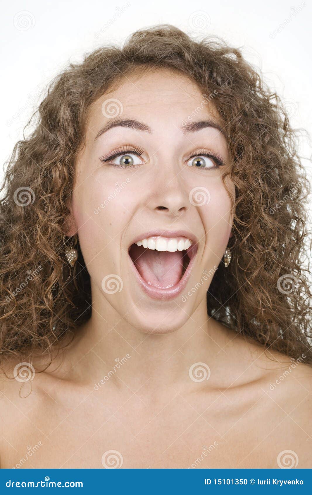 Young woman screaming stock photo. Image of background - 15101350