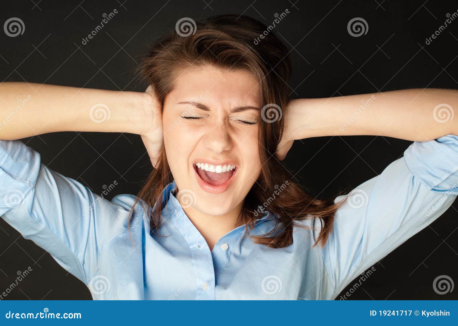Young woman screaming stock image. Image of attractive - 19241717