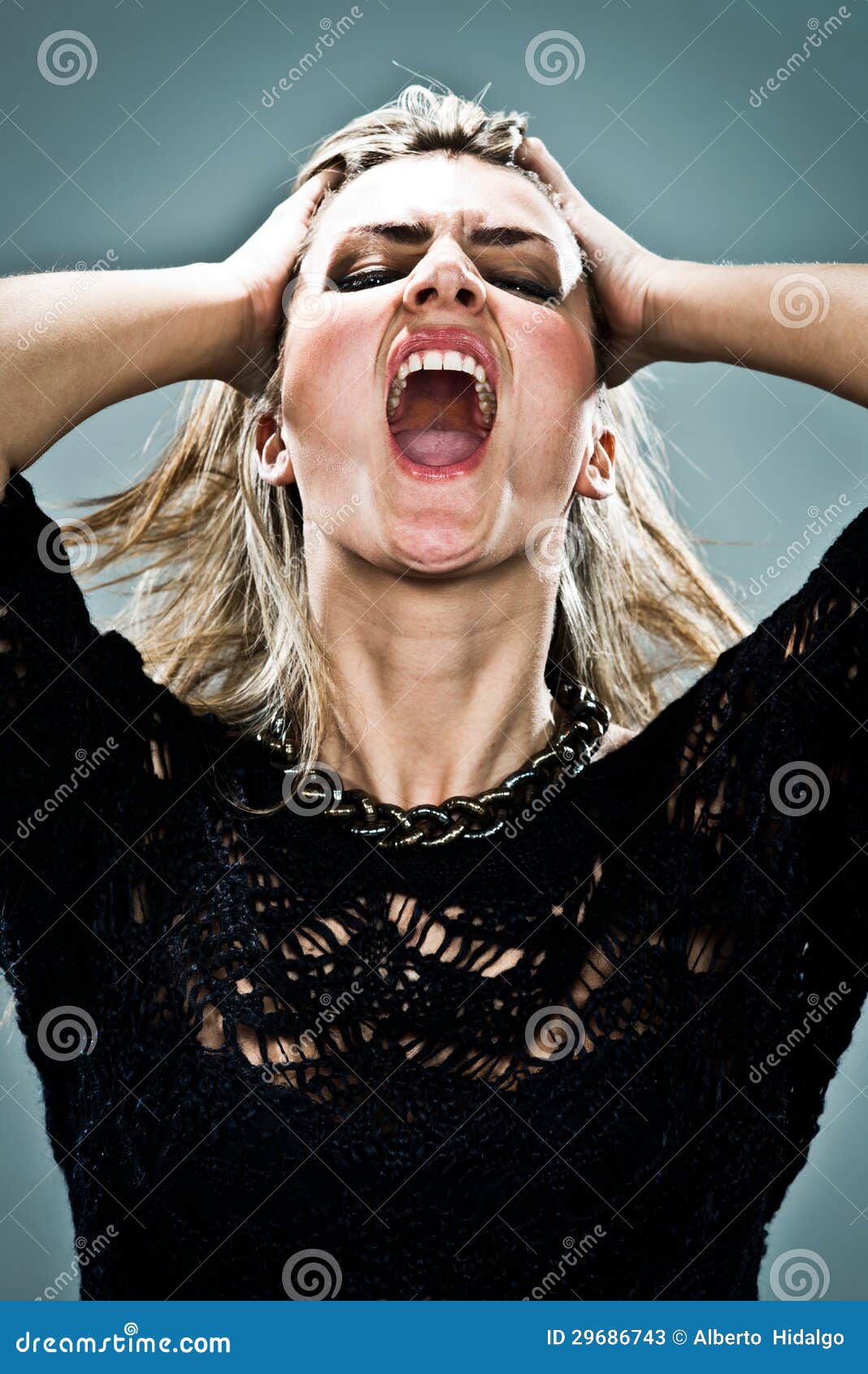 Young Woman Screaming stock image. Image of characters - 29686743