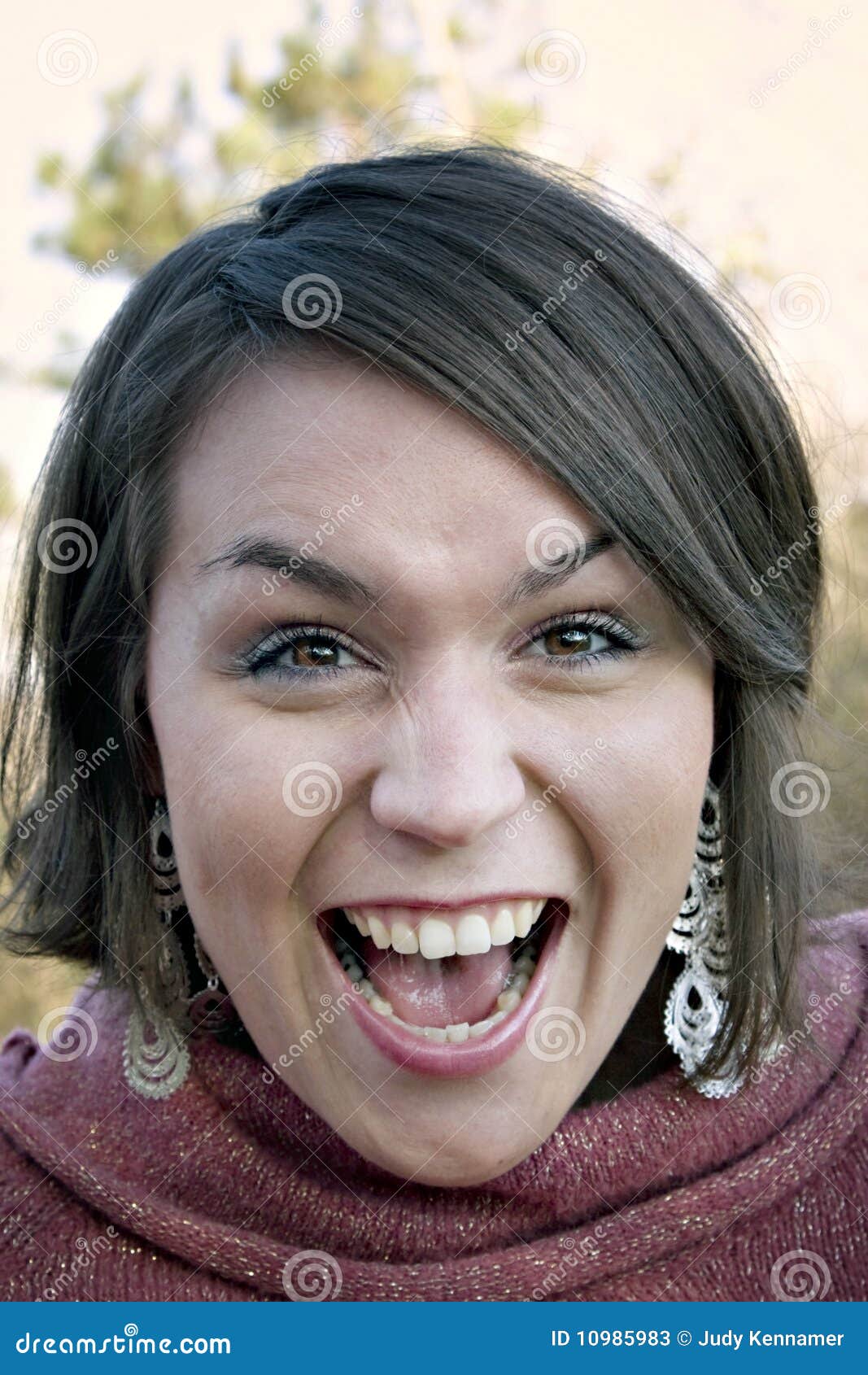 Young Woman Screaming, Yelling, Shouting Stock Image - Image of anger ...