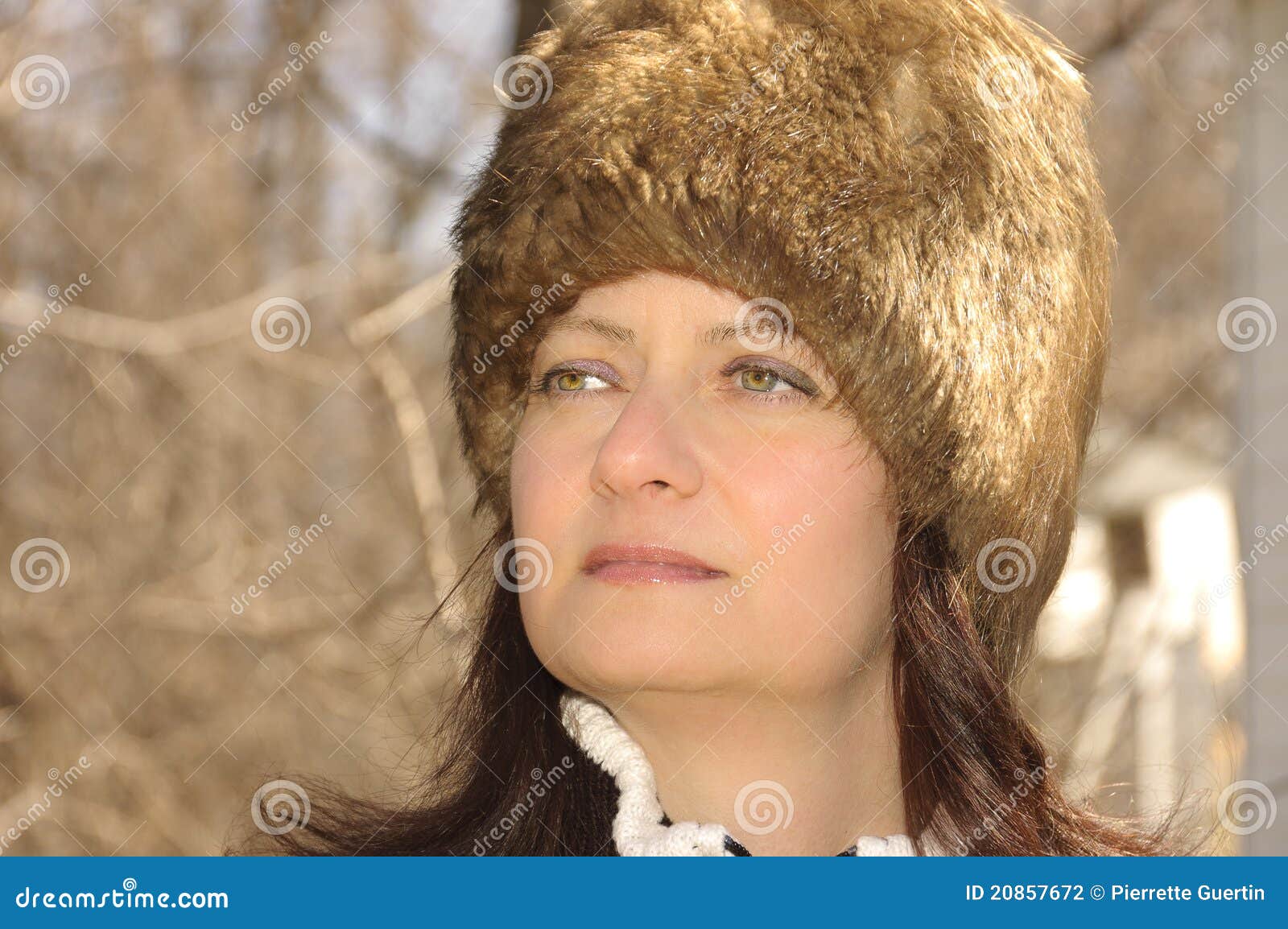 Young Woman Semi Profile Portrait Stock Photo - Image of face, look ...
