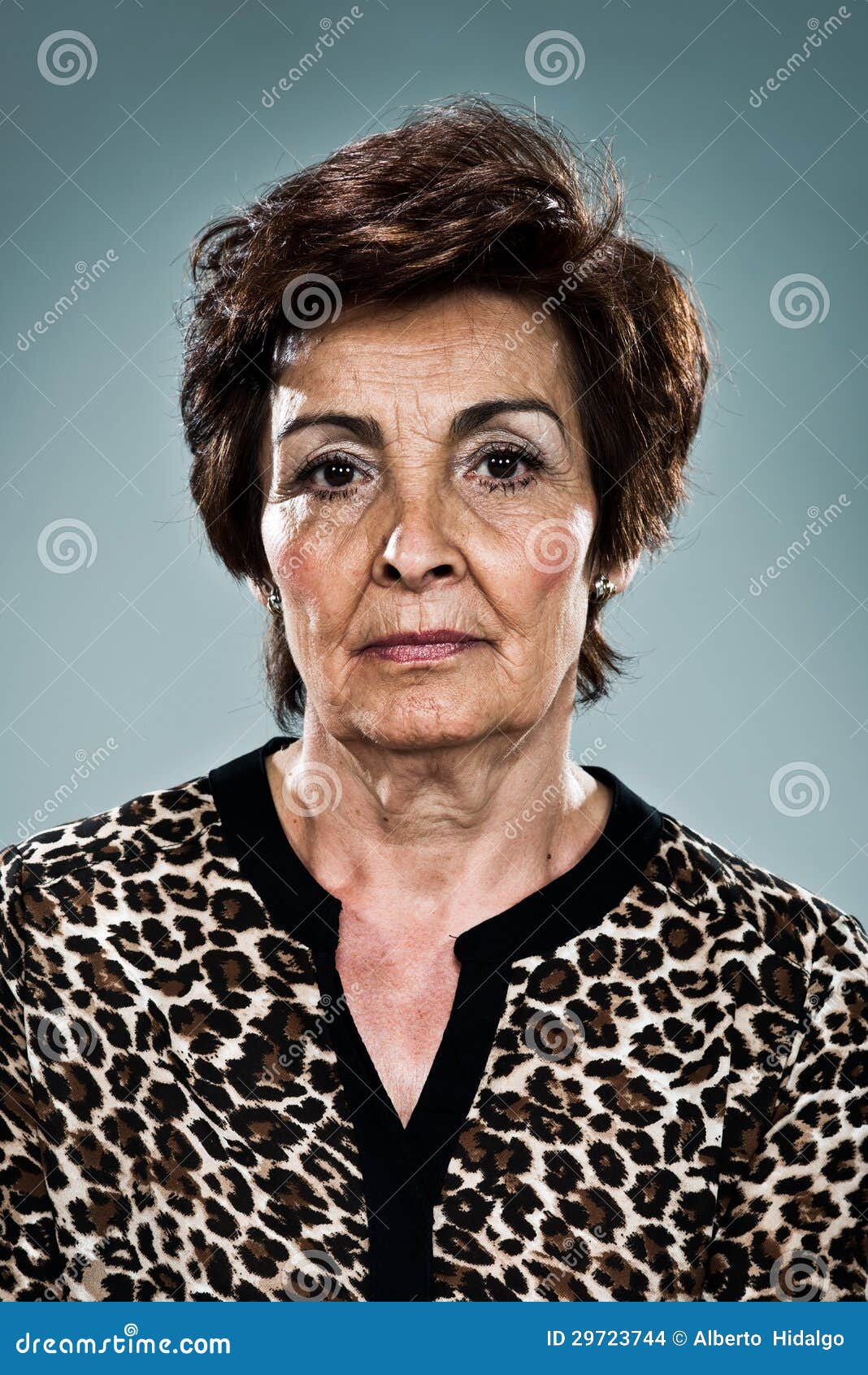 Mature Woman With Serious Expression Stock Photo - Image of portrait ...