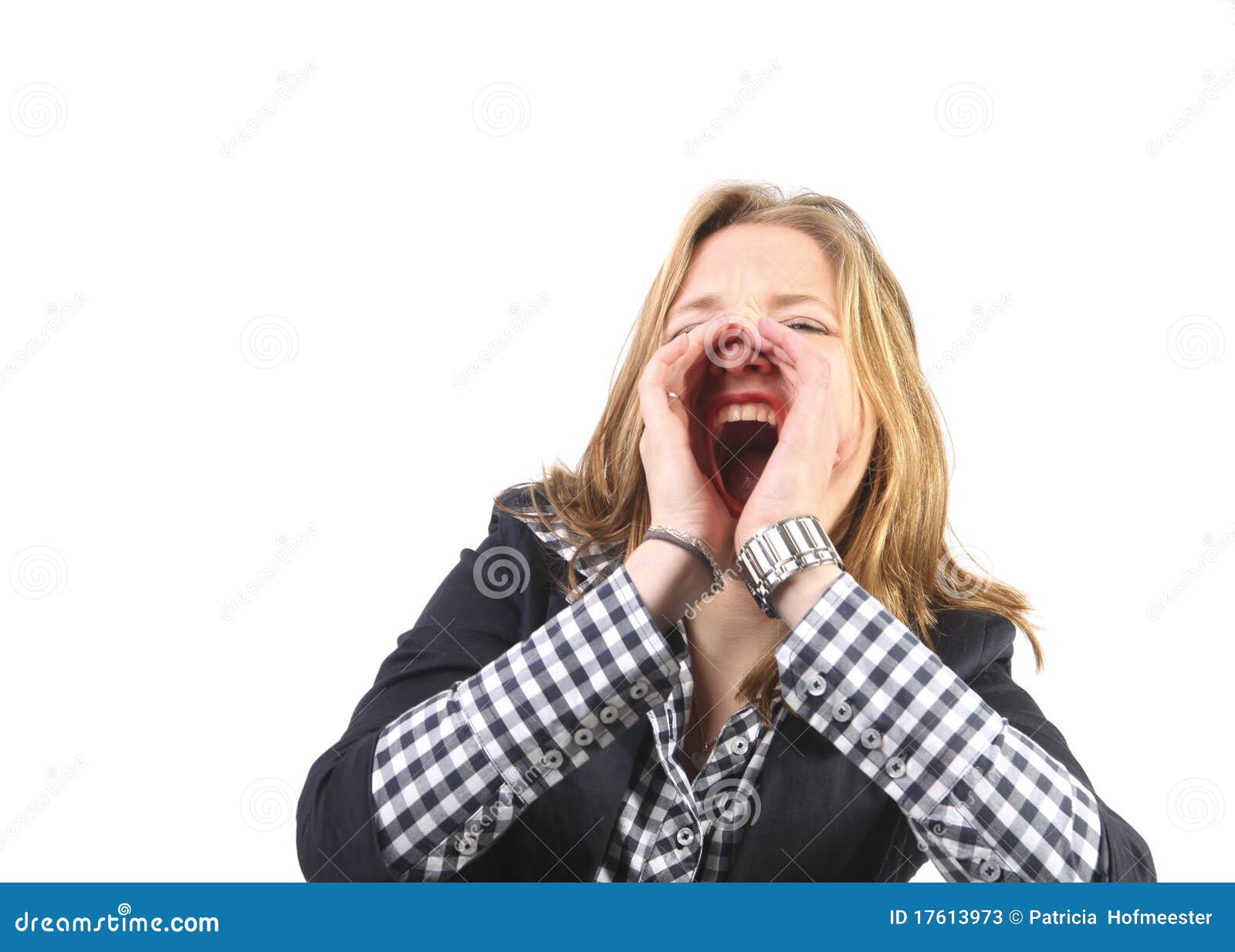 Young woman shouting stock image. Image of adult, confident - 17613973