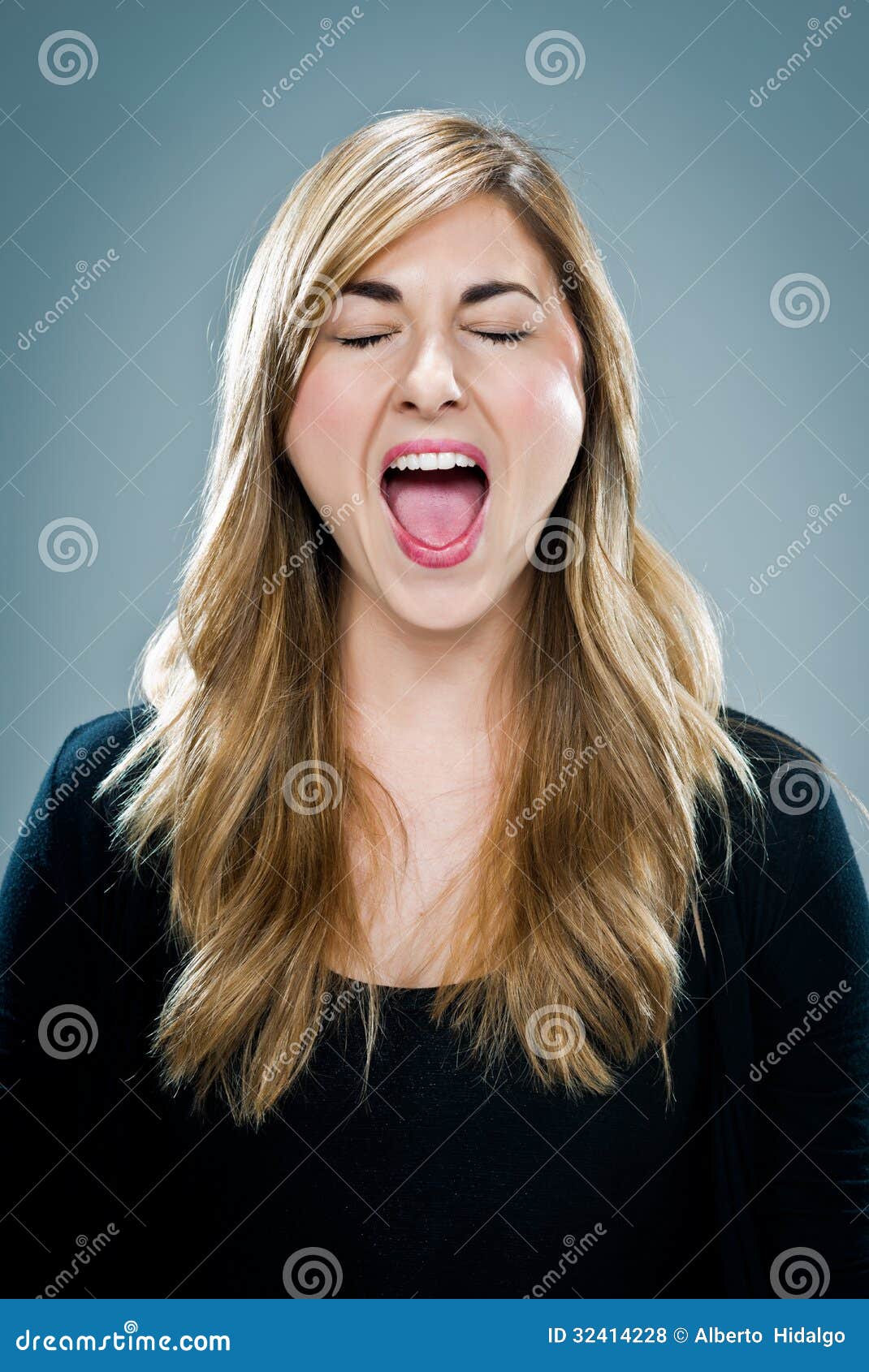 Young Woman Shouting stock photo. Image of person, looking - 32414228