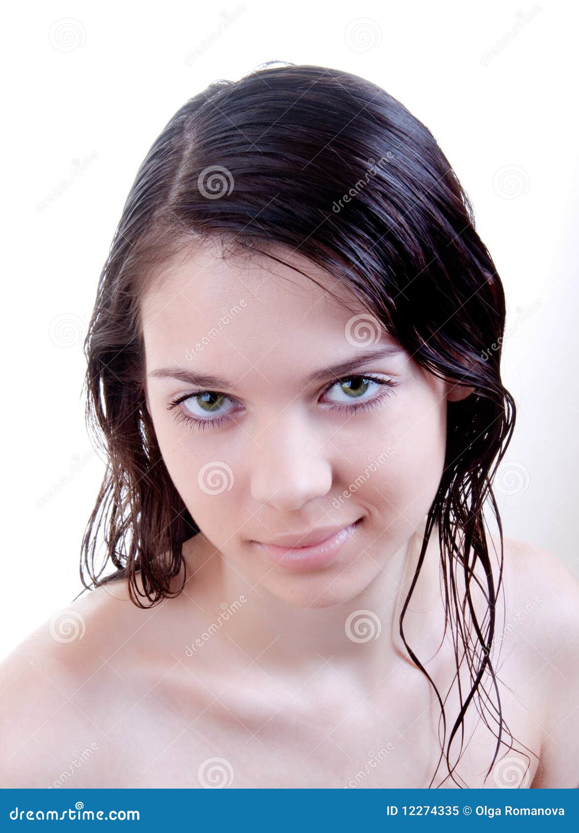 Young woman after shower stock image. Image of portrait - 12274335