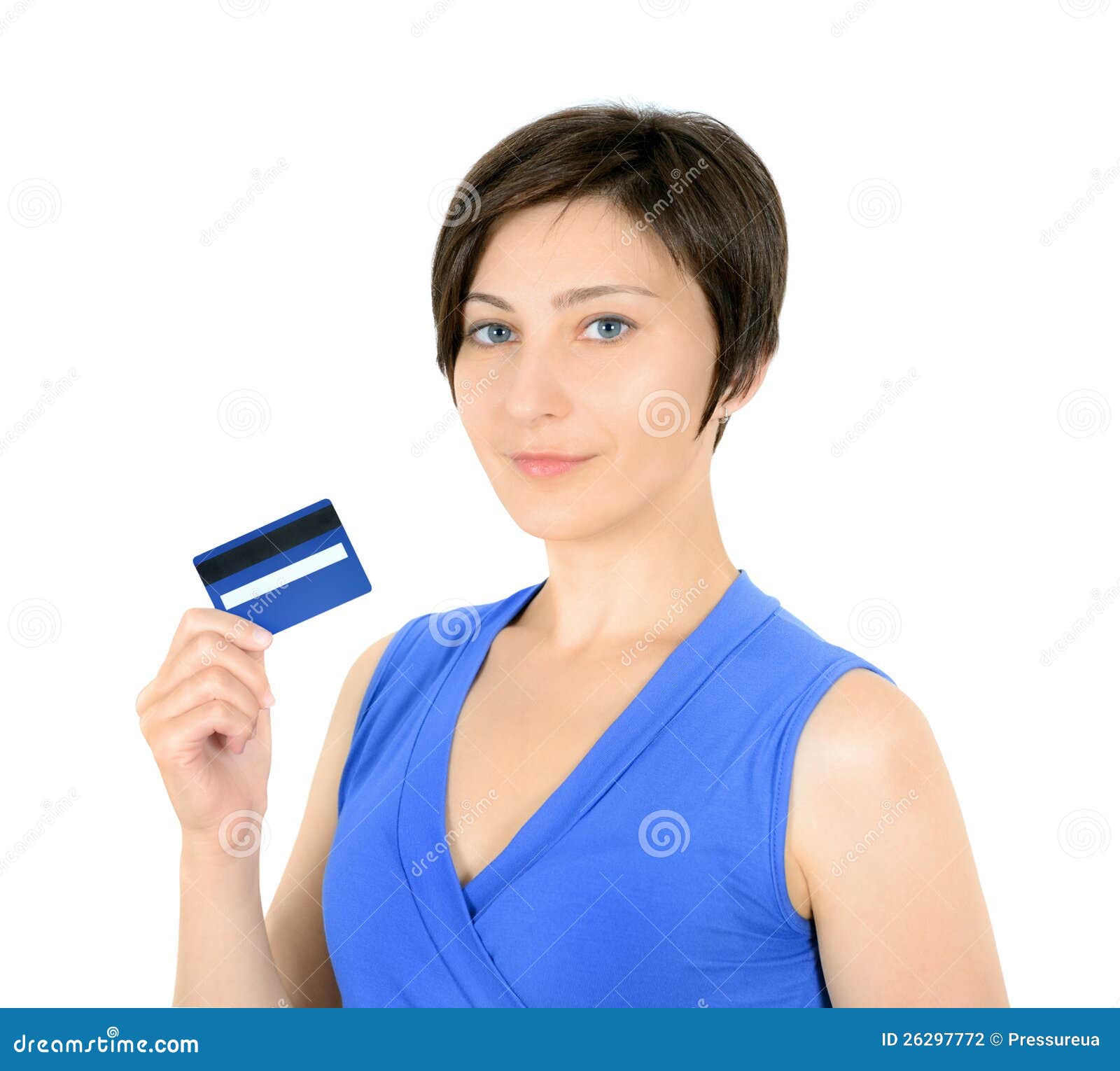 Young Woman Showing Credit Card Stock Photo - Image of financial ...