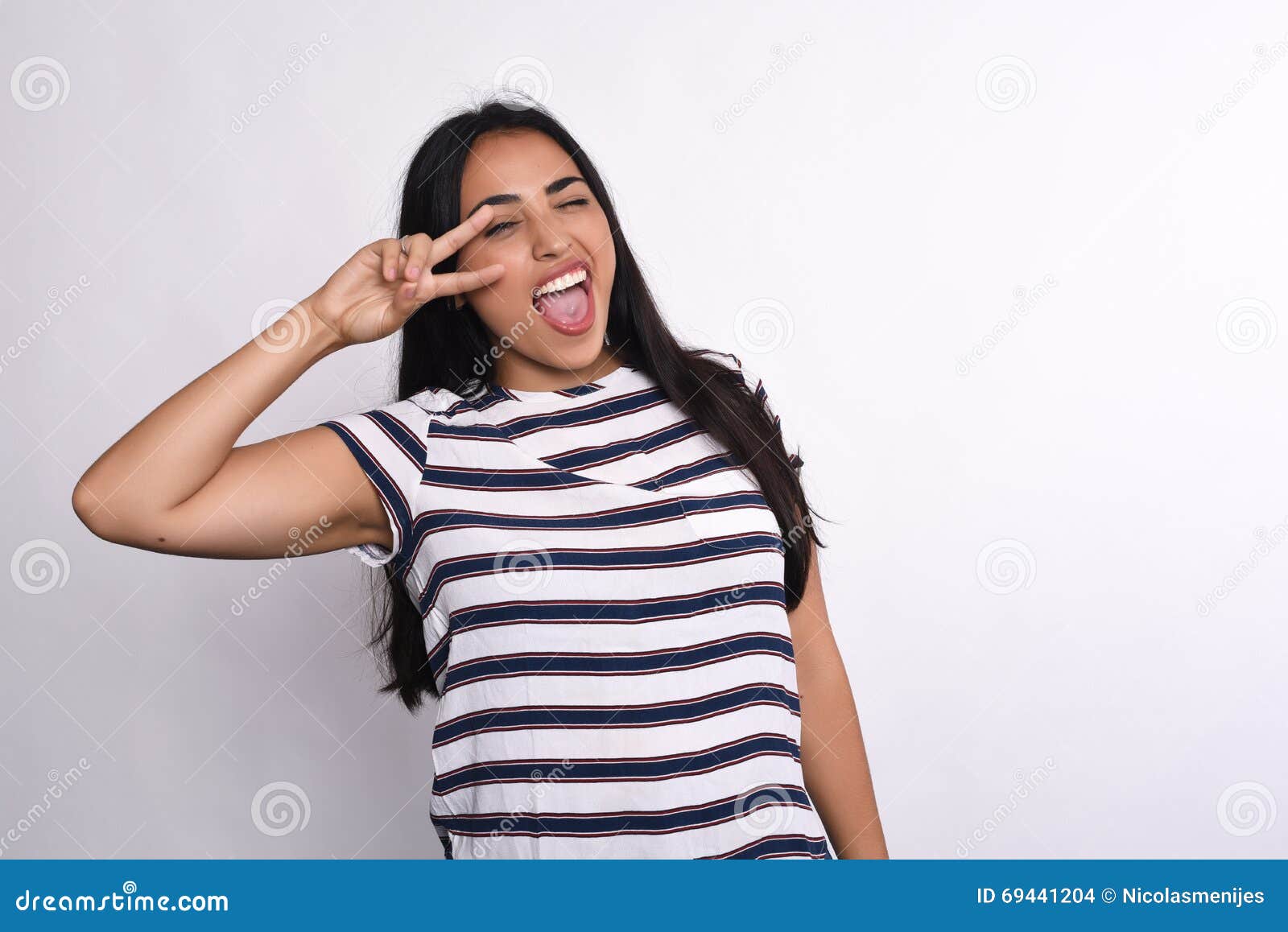 Young Woman Showing Expression Stock Photo - Image of looking, face ...