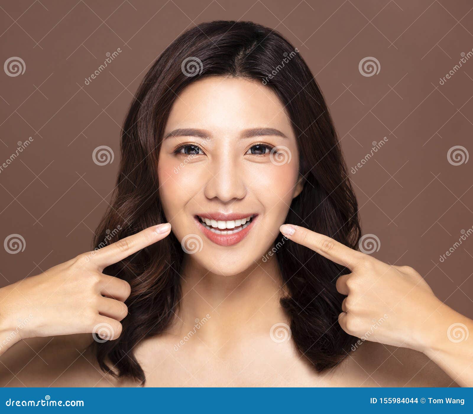 Young Woman Showing Her Teeth Stock Photo - Image of makeup, perfect ...