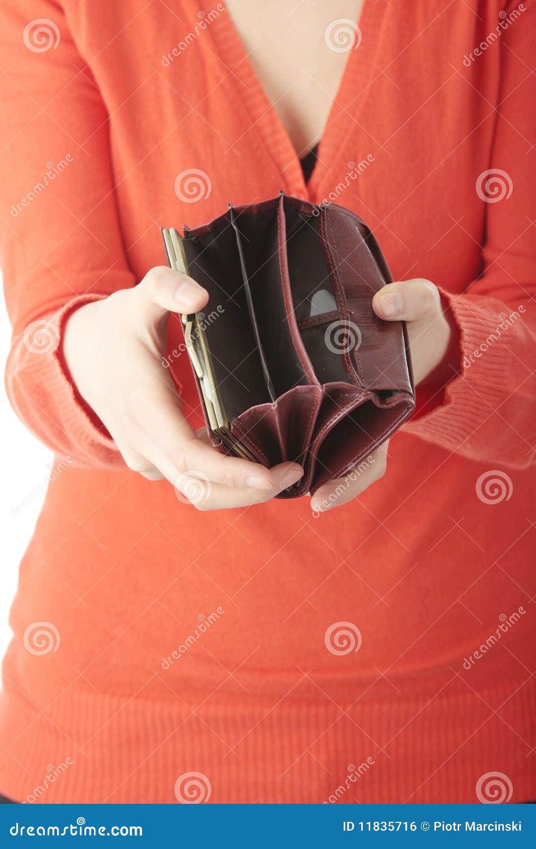 Young Woman Shows Empty Wallet Stock Photo - Image of human, natural ...