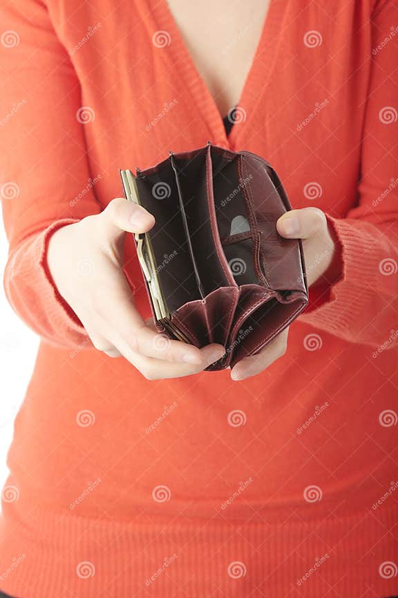 Young Woman Shows Empty Wallet Stock Photo - Image of human, natural ...