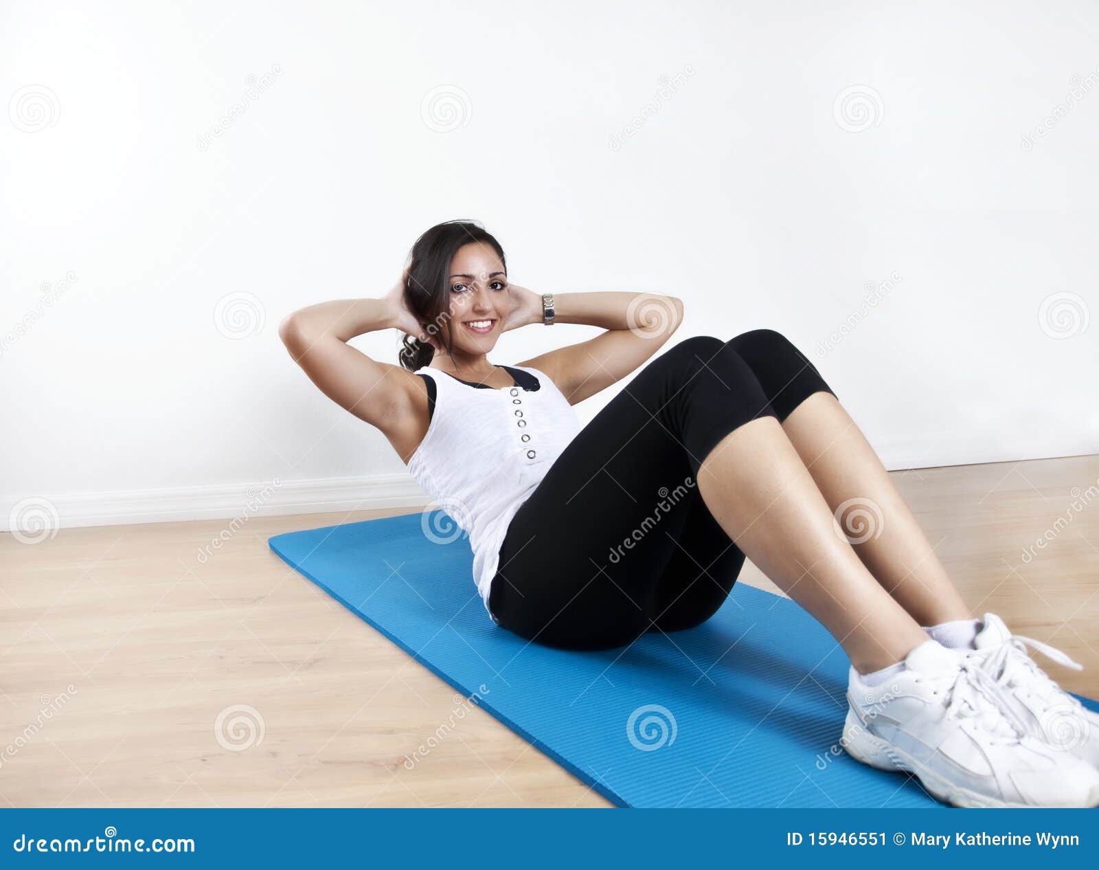 Young woman sit up stock image. Image of core, beautiful - 15946551