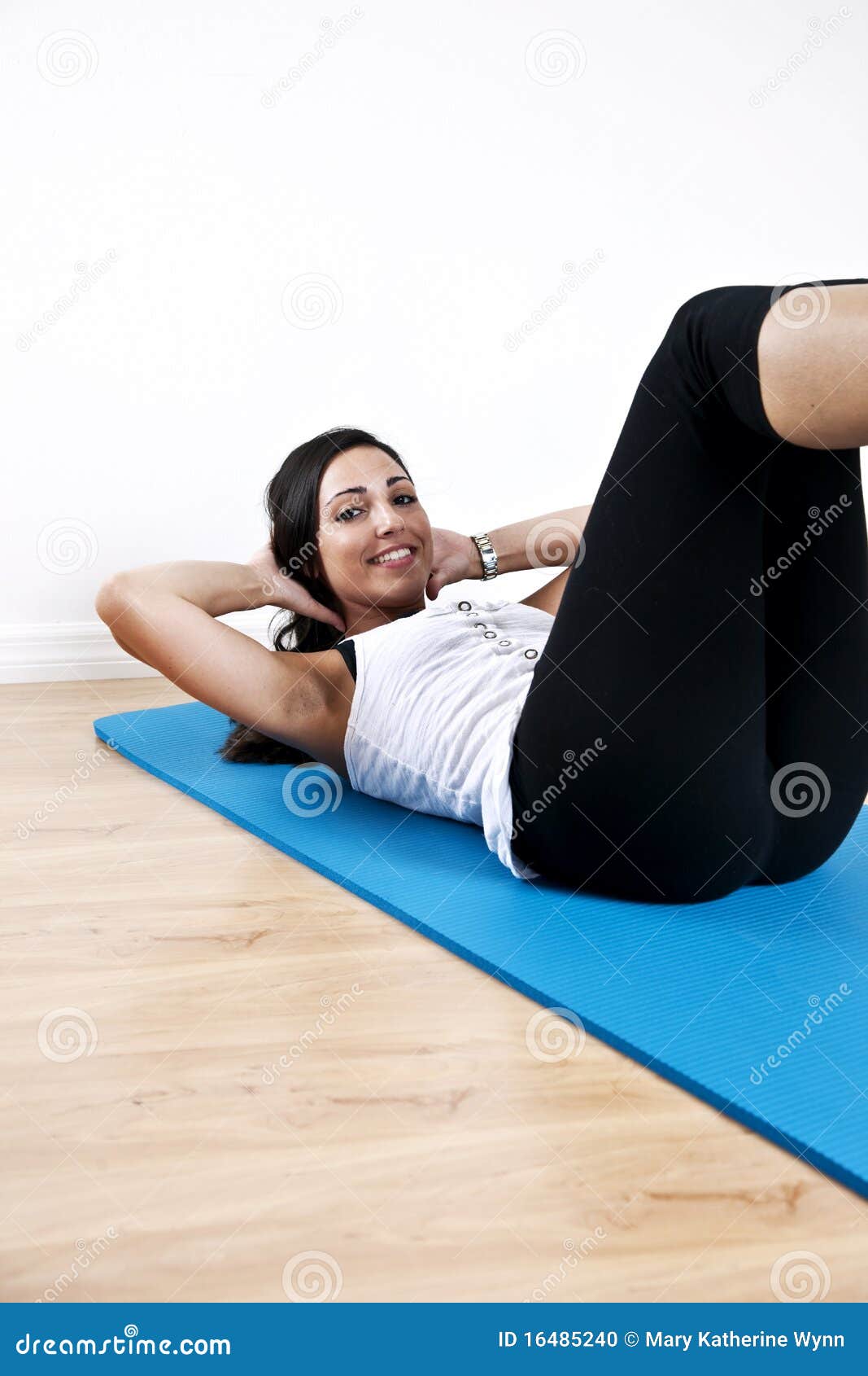 Young woman sit up stock photo. Image of exercise, model - 16485240