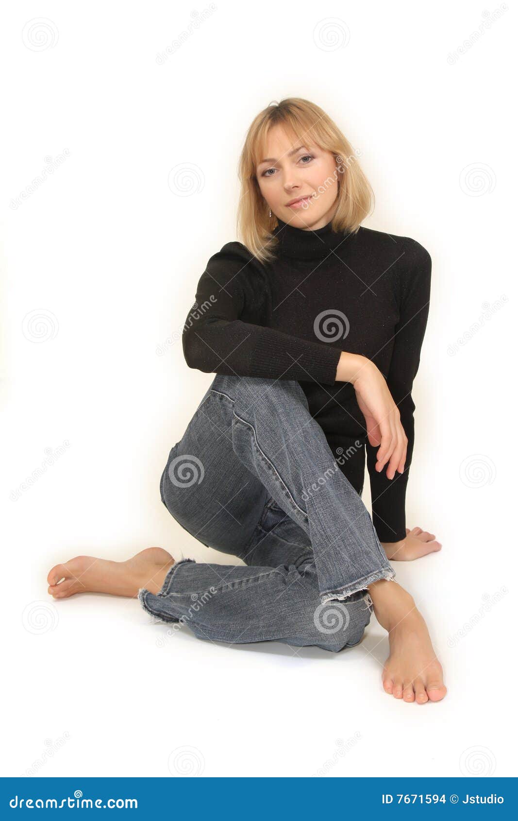 Young woman sitting stock photo. Image of comfortable - 7671594