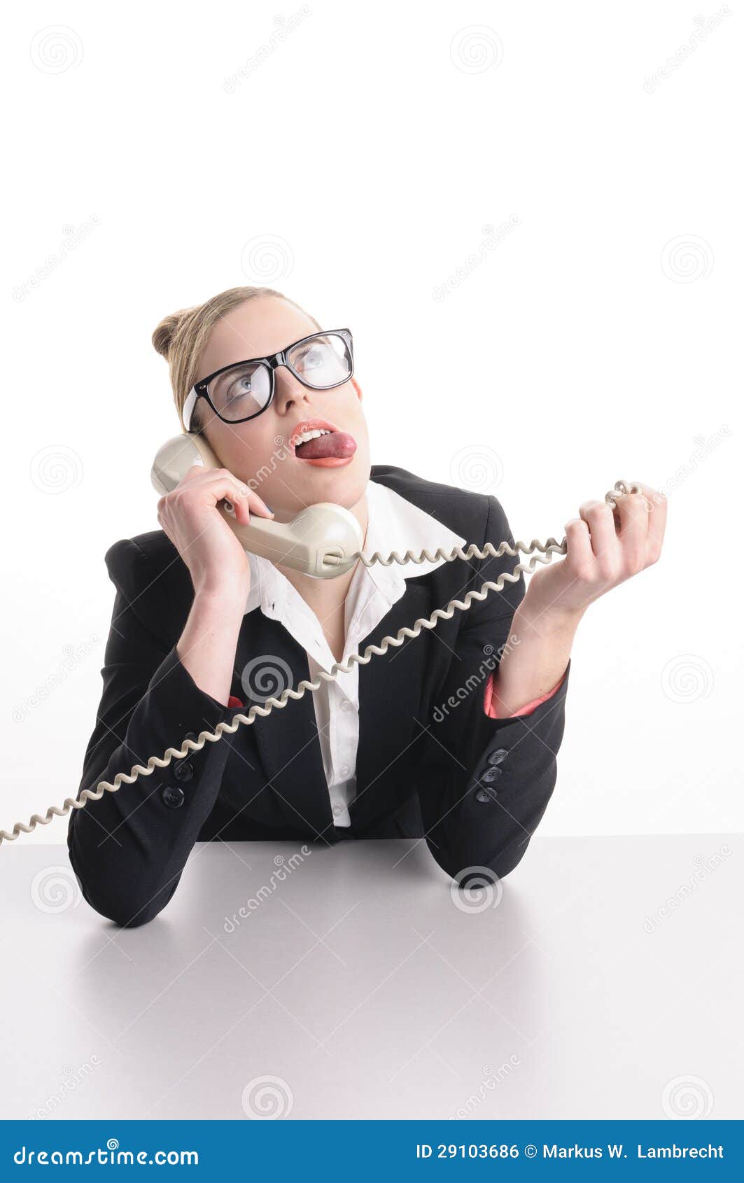 Young Woman Sitting at the Computer Annoyed Stock Photo - Image of ...
