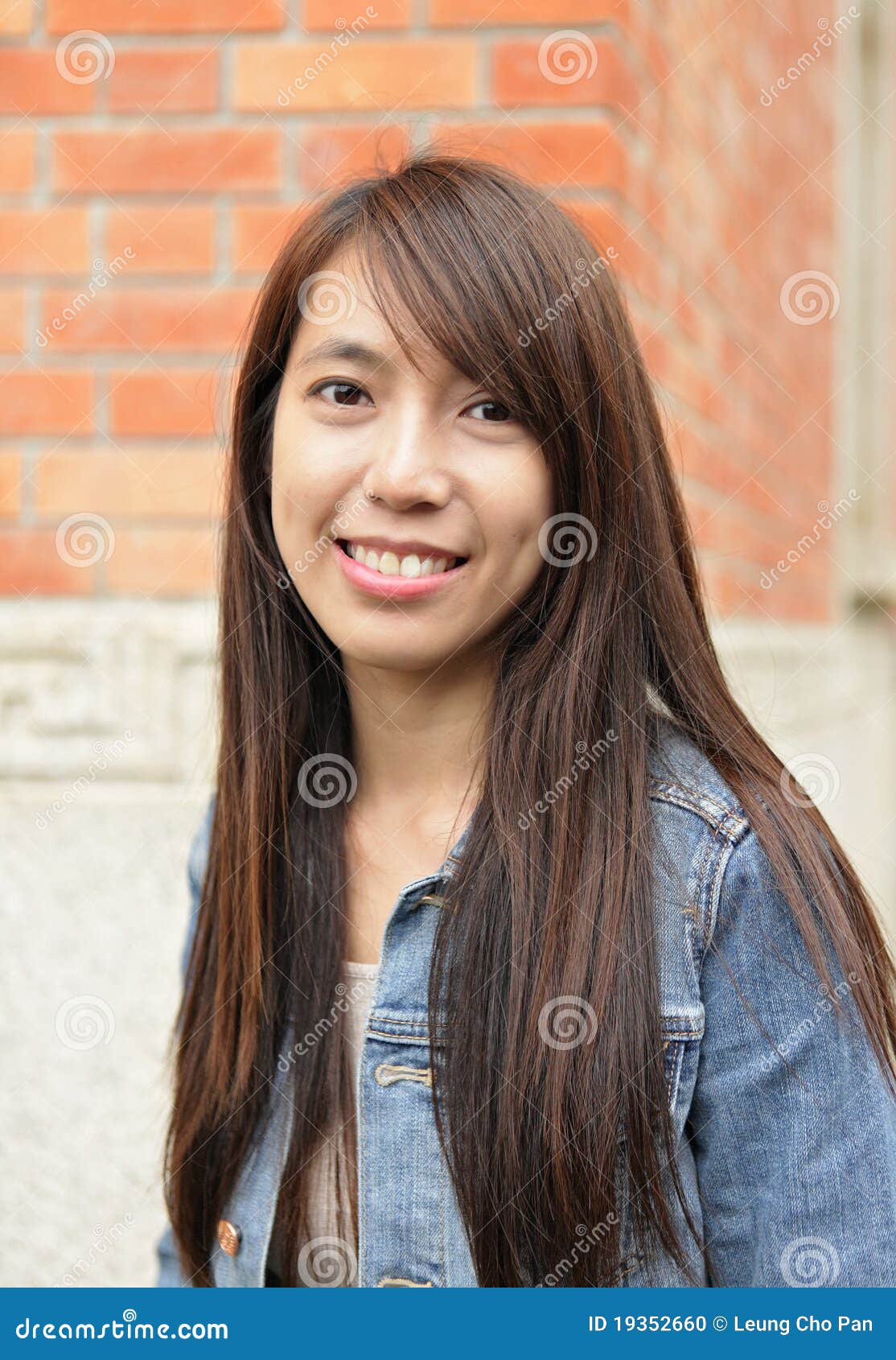 Young Woman Smiling Friendly Stock Photo - Image of adult, natural ...