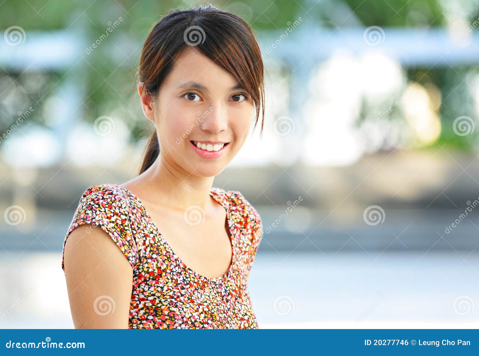 Young Woman Smiling Friendly Stock Photo - Image of people, cute: 20277746