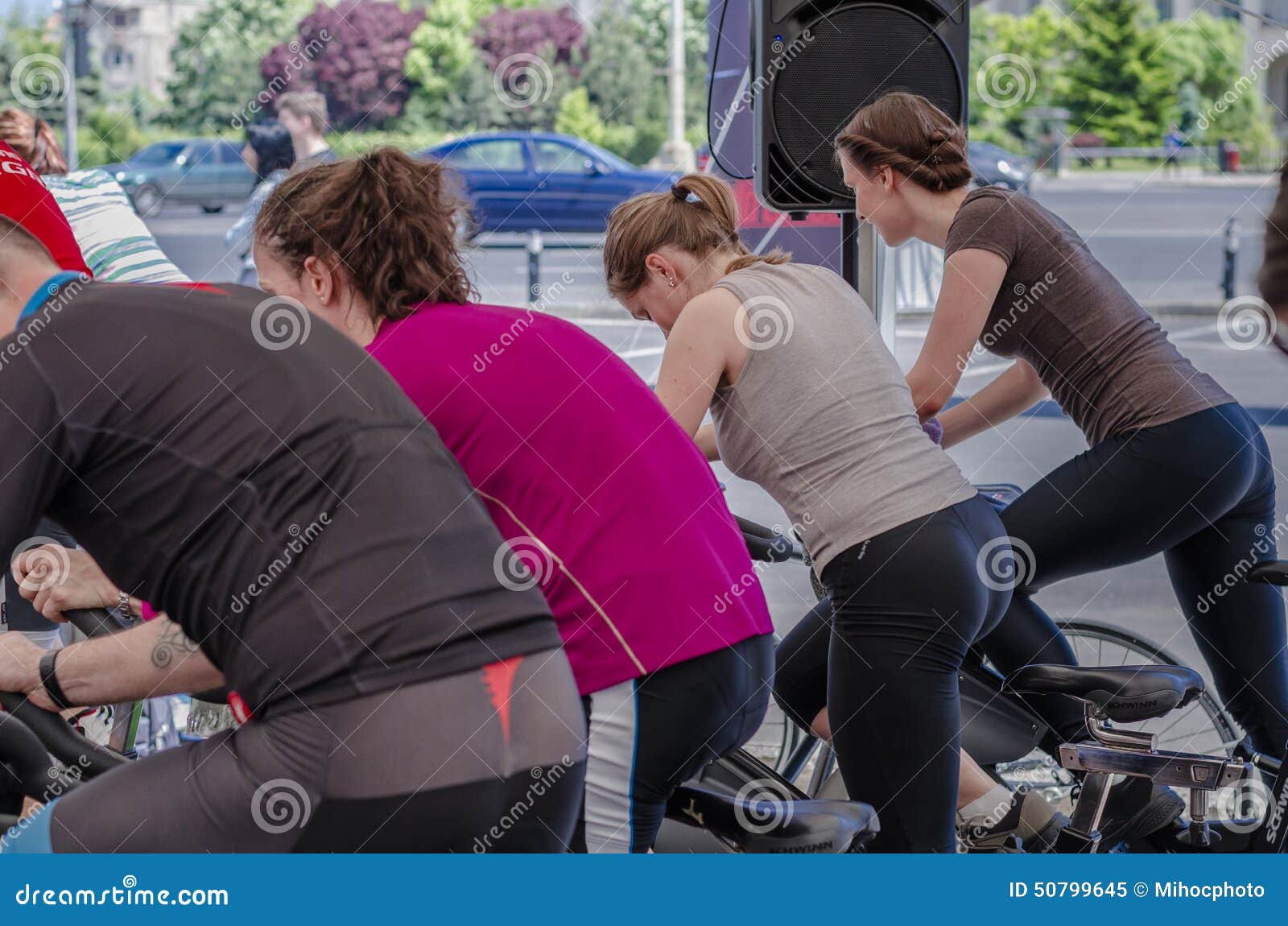 Young Woman at Spinning Class Editorial Image - Image of fitness ...