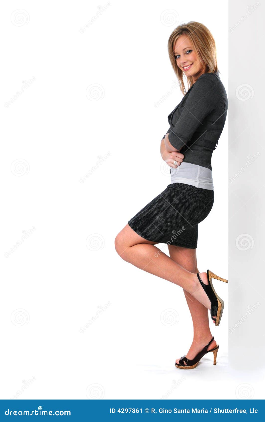 Young Woman Standing stock image. Image of happy, success - 4297861