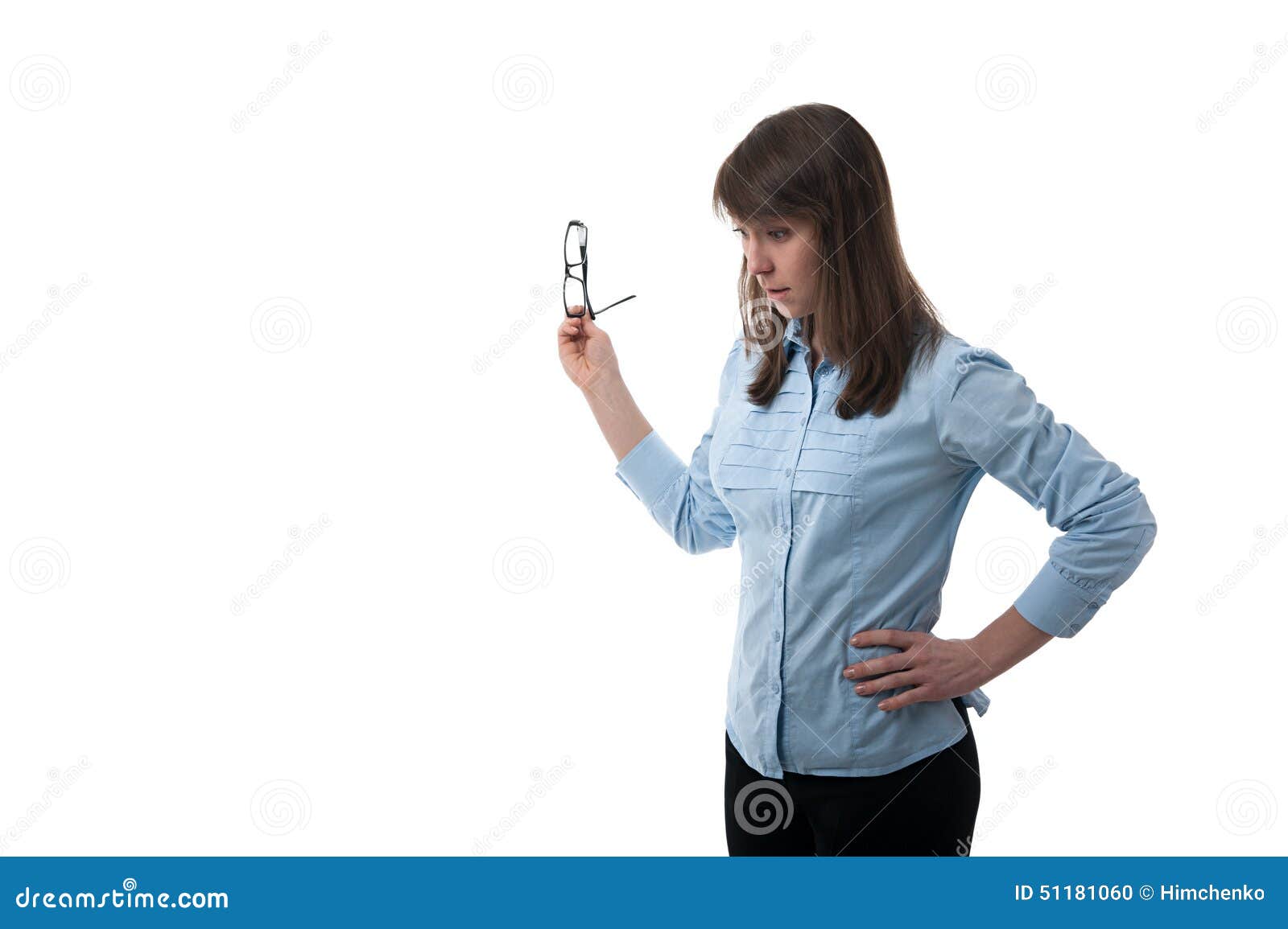 Young woman stares down stock photo. Image of woman, body - 51181060