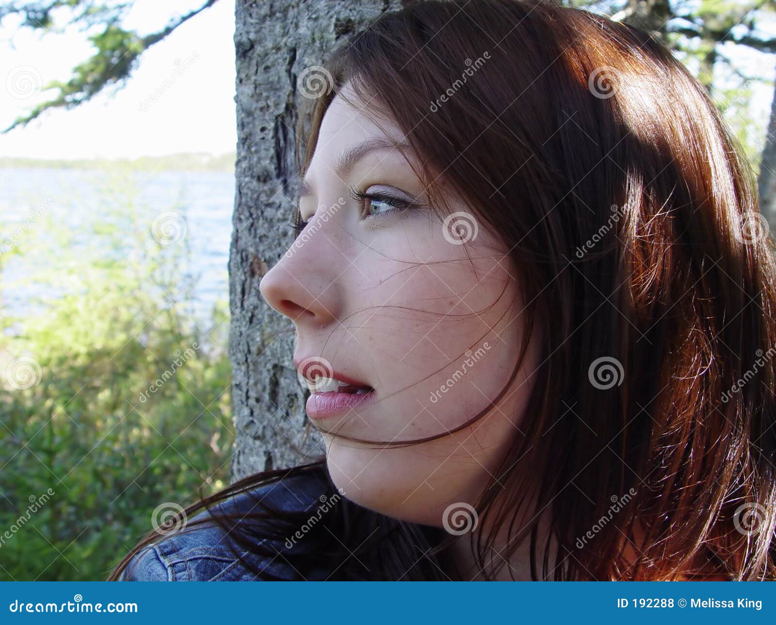 Young Woman staring stock photo. Image of lovely, mouth - 192288