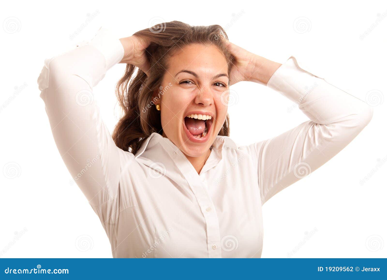 Young woman stressed stock photo. Image of people, person - 19209562