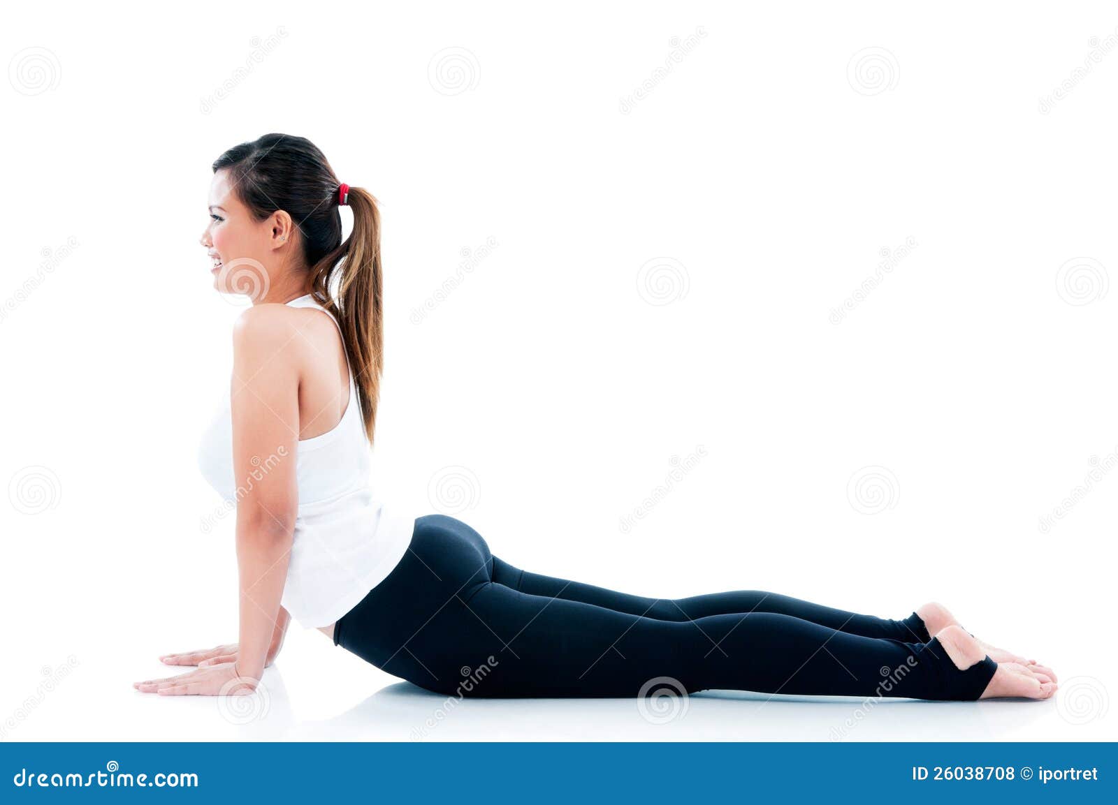 Young Woman Stretched Her Body Stock Photo - Image of wellbeing, asian ...