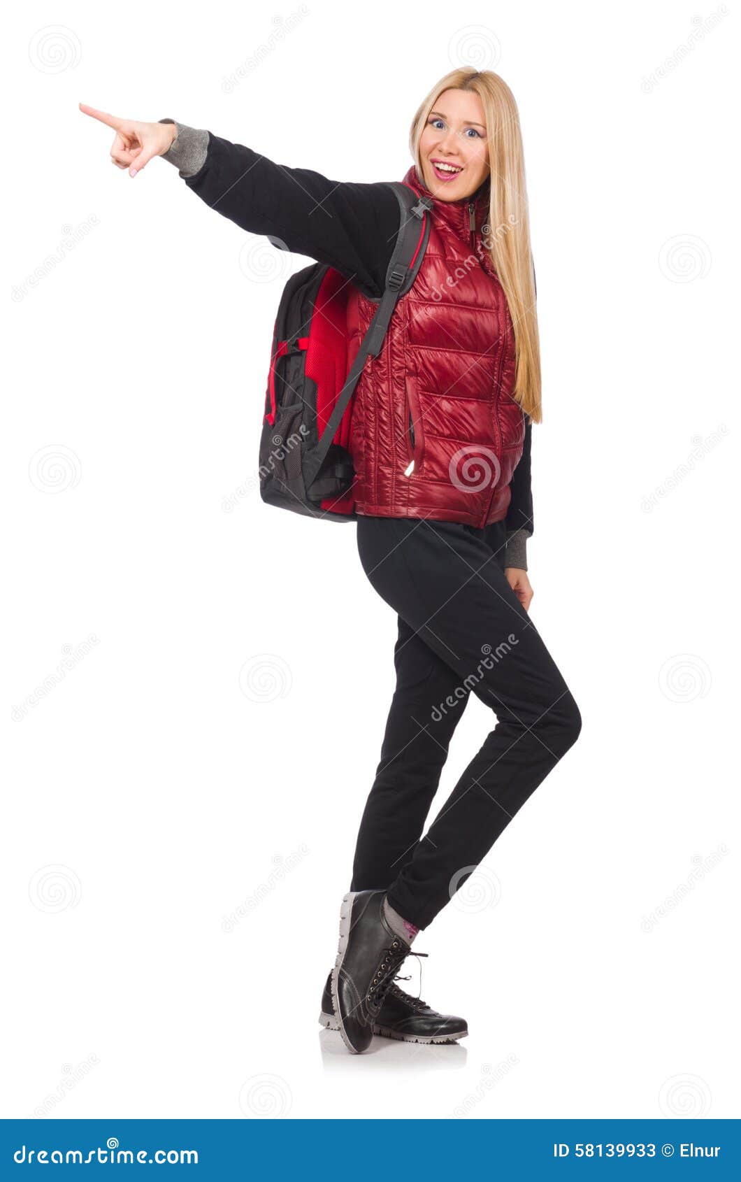 Young Woman Student with Backpack Stock Image - Image of graduate ...