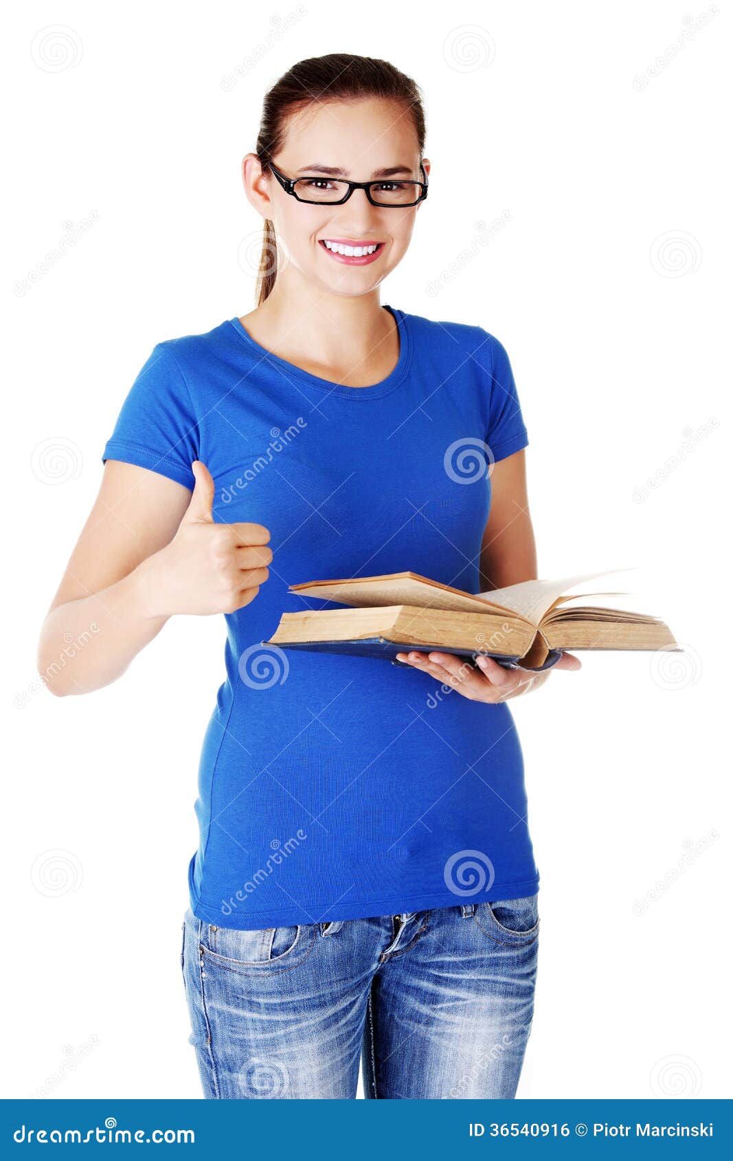 Young Woman Student with Book. Stock Photo - Image of book, adult: 36540916