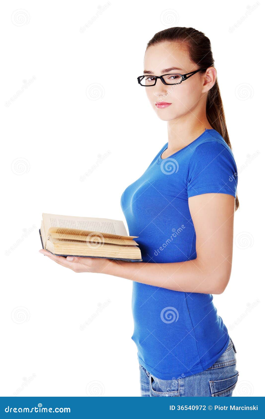 Young Woman Student with Book. Stock Photo - Image of people, lifestyle ...