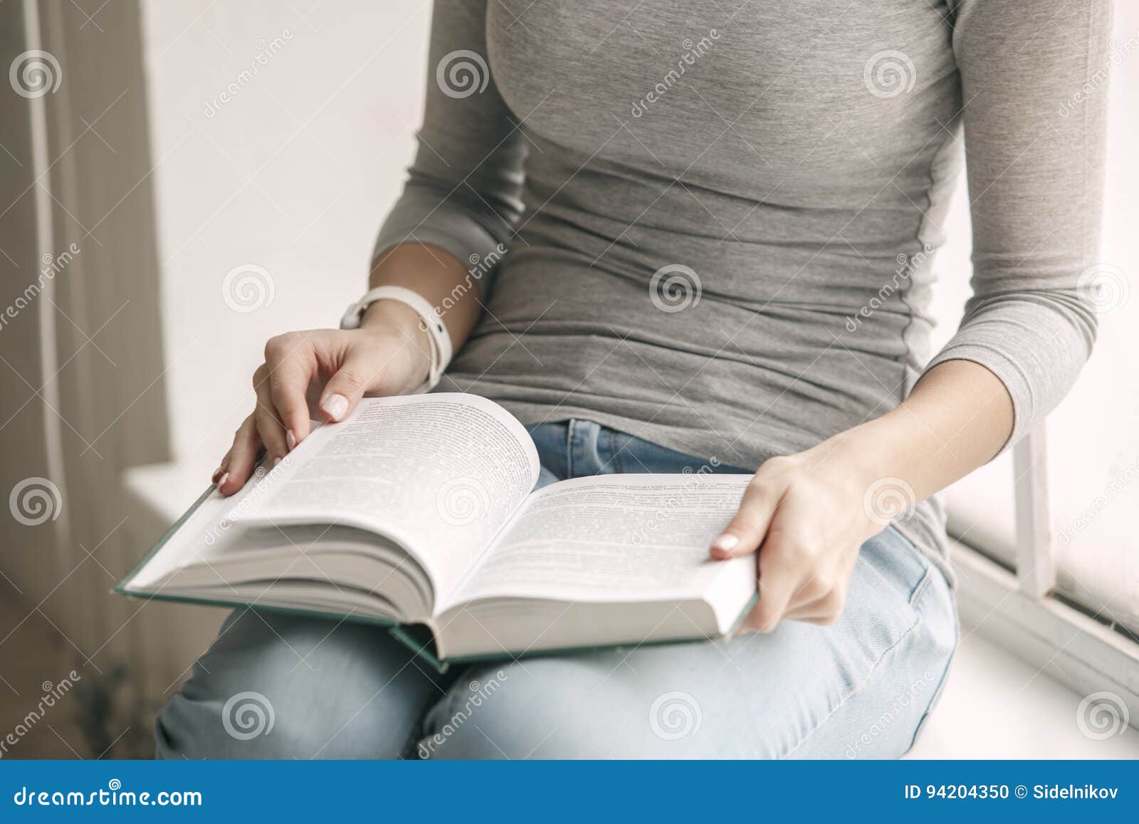 Young Woman Study at Home Alone Education Stock Photo - Image of ...