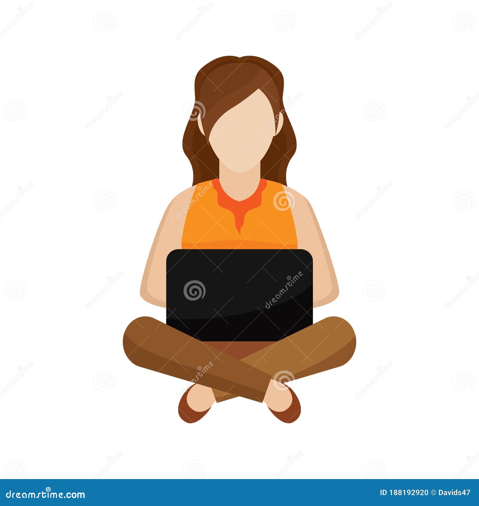 Young woman studying stock vector. Illustration of clipart - 188192920