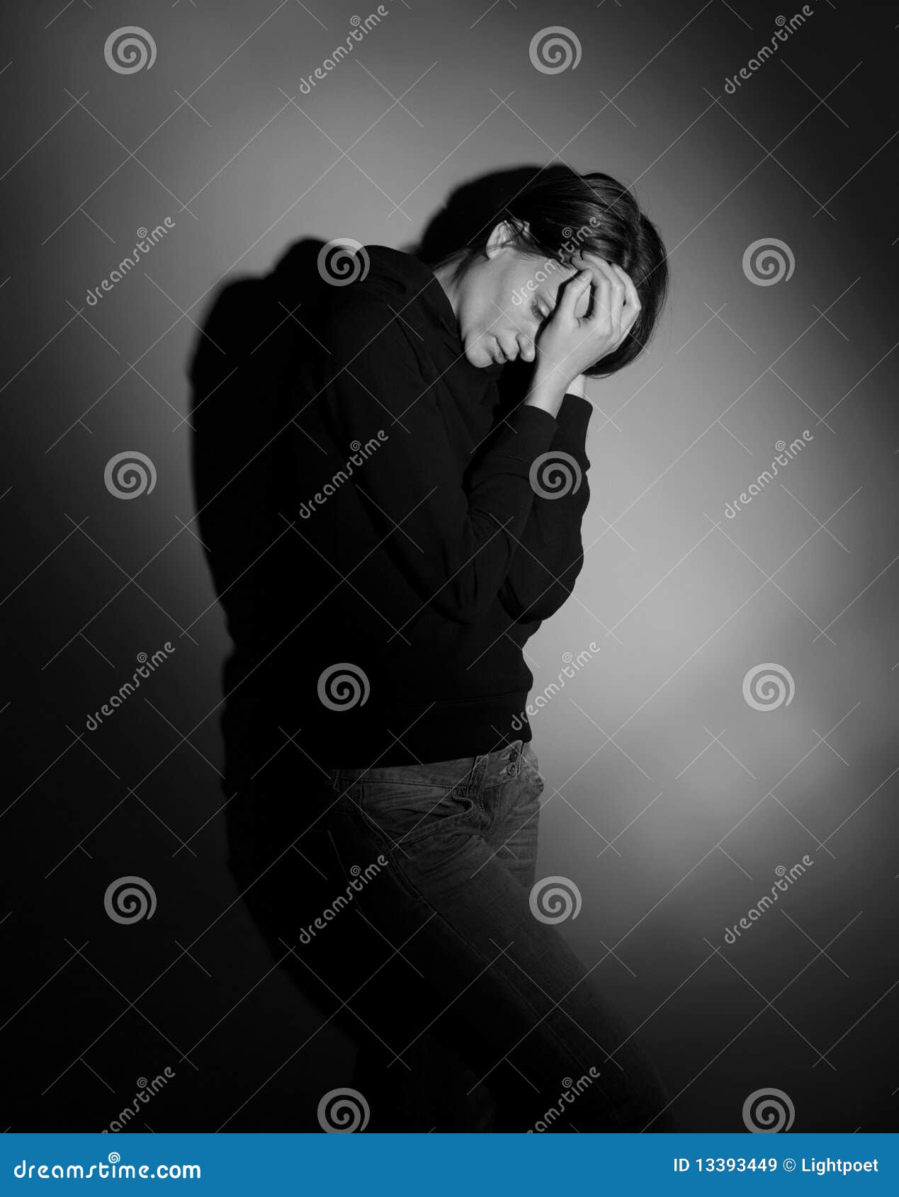 Young woman suffering stock image. Image of grief, expression - 13393449