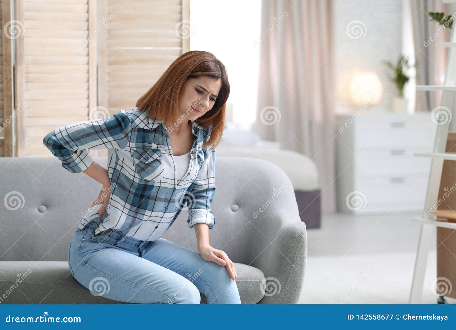 Young Woman Suffering from Back Pain Stock Image - Image of care ... Young Woman Suffering from Back Pain Stock Image - Image of care ...