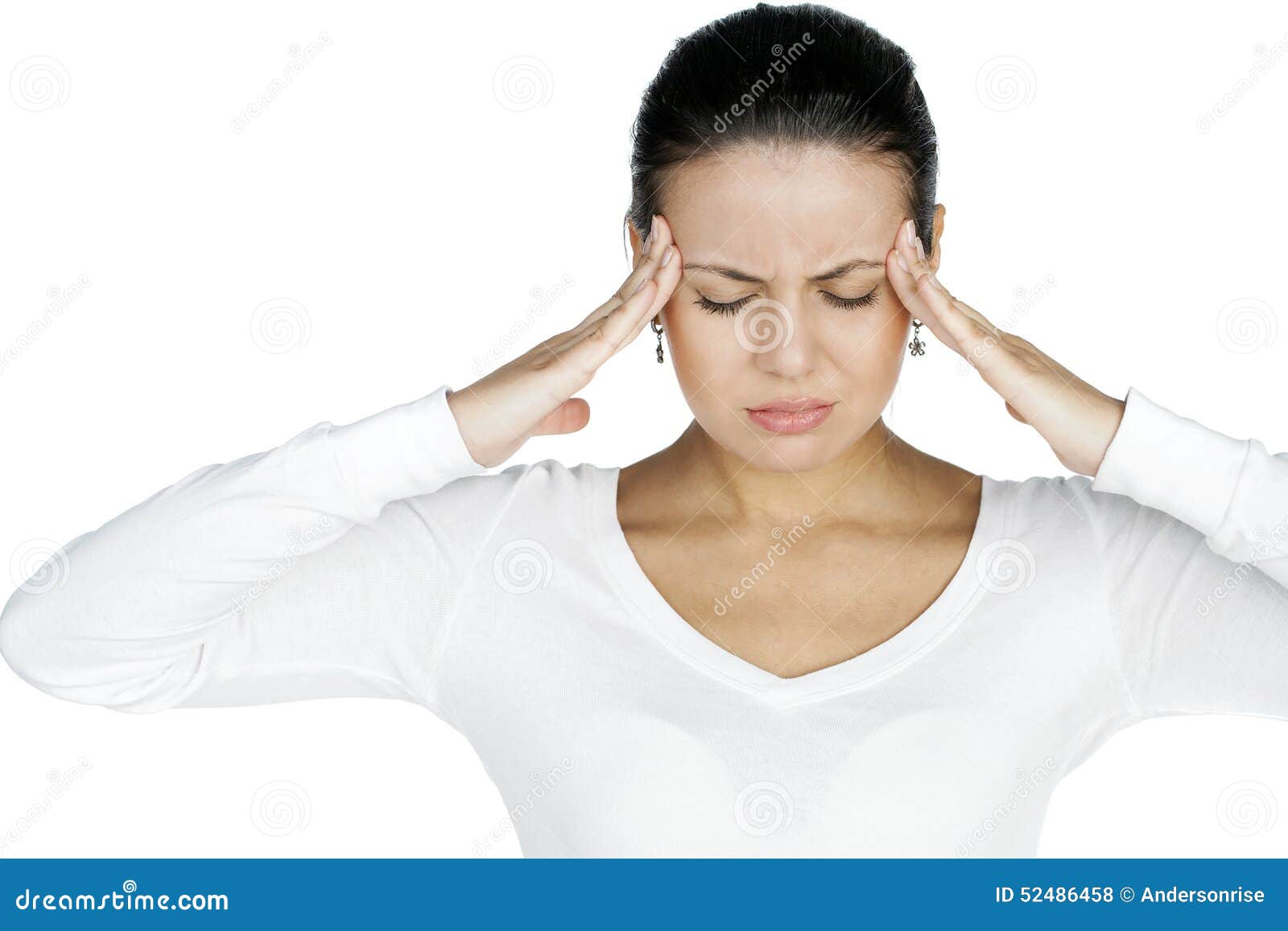 Young Woman Suffering of the Pain Stock Photo - Image of nose, cotton ...