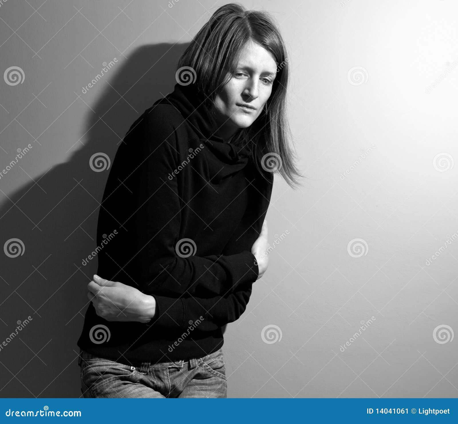 Young Woman Suffering from a Severe Stomach Stock Image - Image of ...