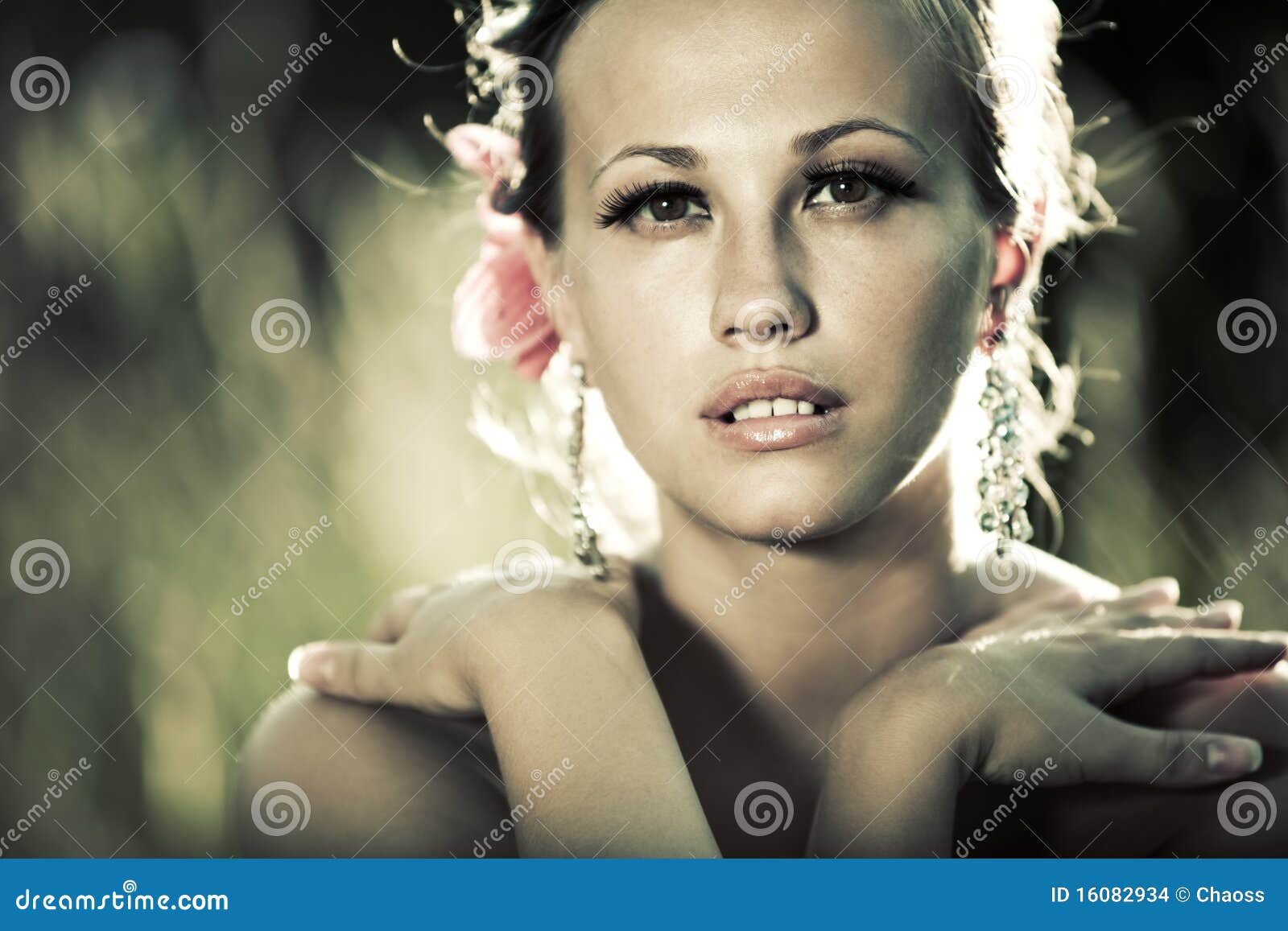 Young Woman Summer Portrait Stock Photo - Image of contrast, people ...