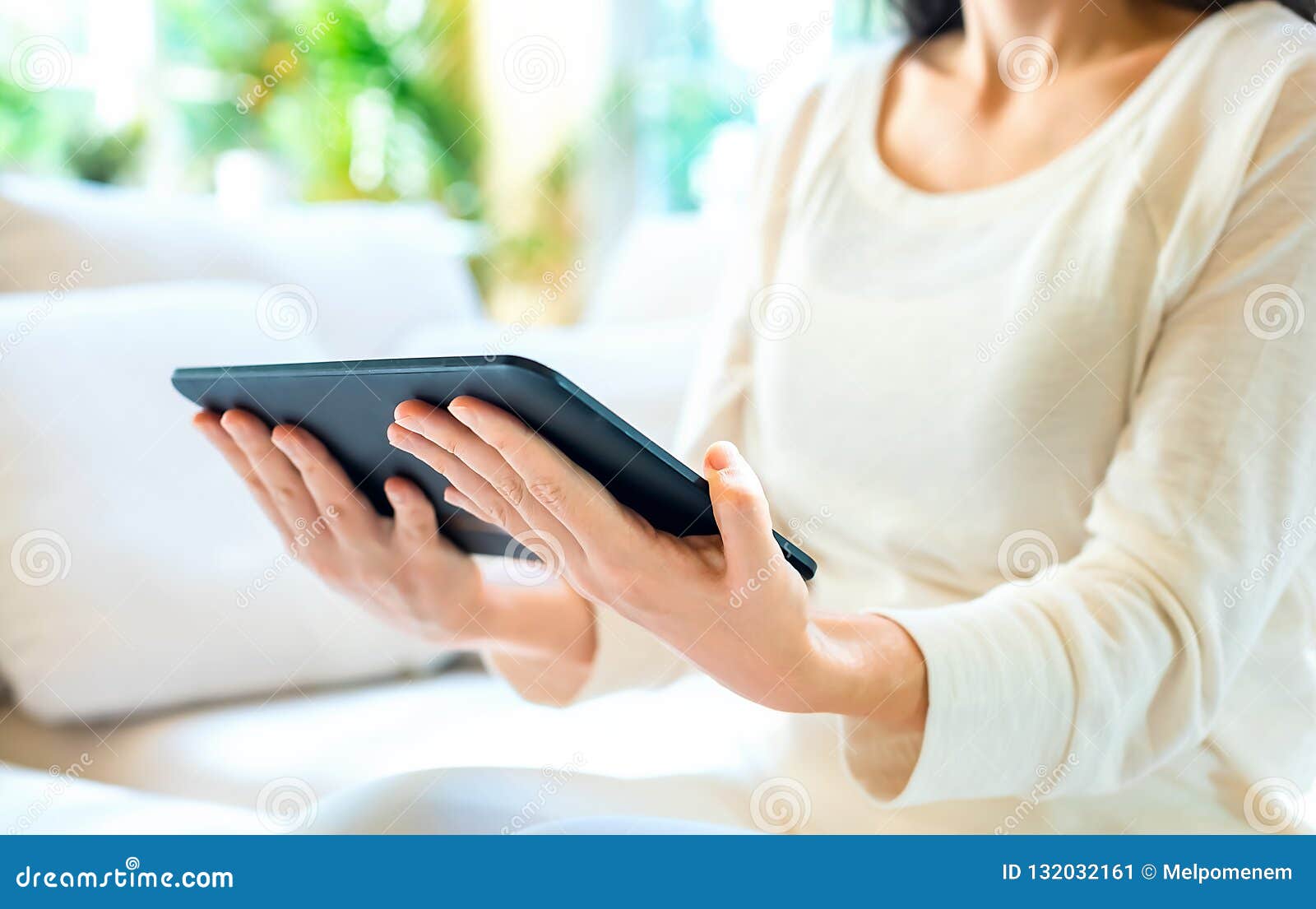 Young Woman with a Tablet Computer Stock Image - Image of device ...