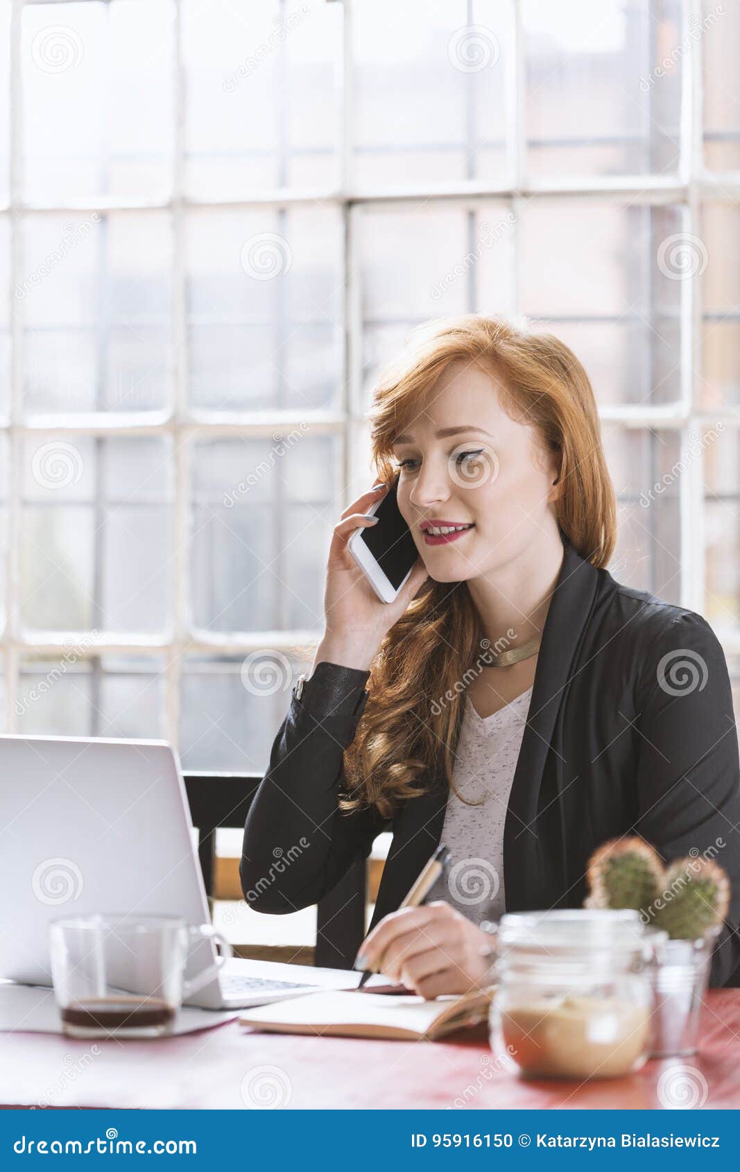 Young Woman Talking Over the Phone Stock Photo - Image of bright ...
