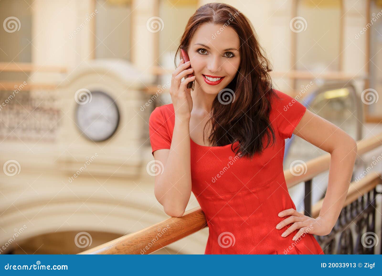 Young Woman Talks by Mobile Phone Stock Image - Image of closeup ...
