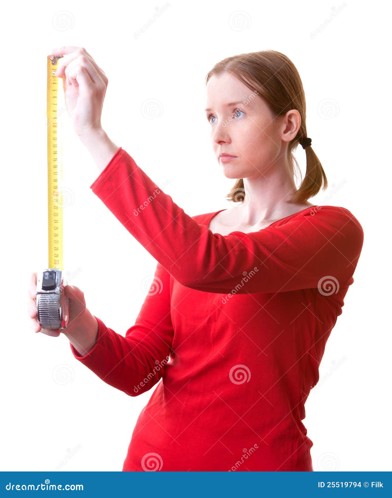 Young woman with tape stock photo. Image of effort, caucasian - 25519794